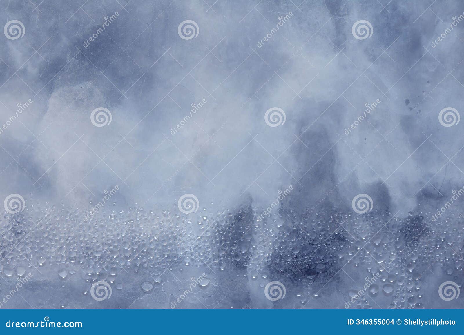 Water Condensation Small Bubbles Moisture on a Glass Window Close Up ...