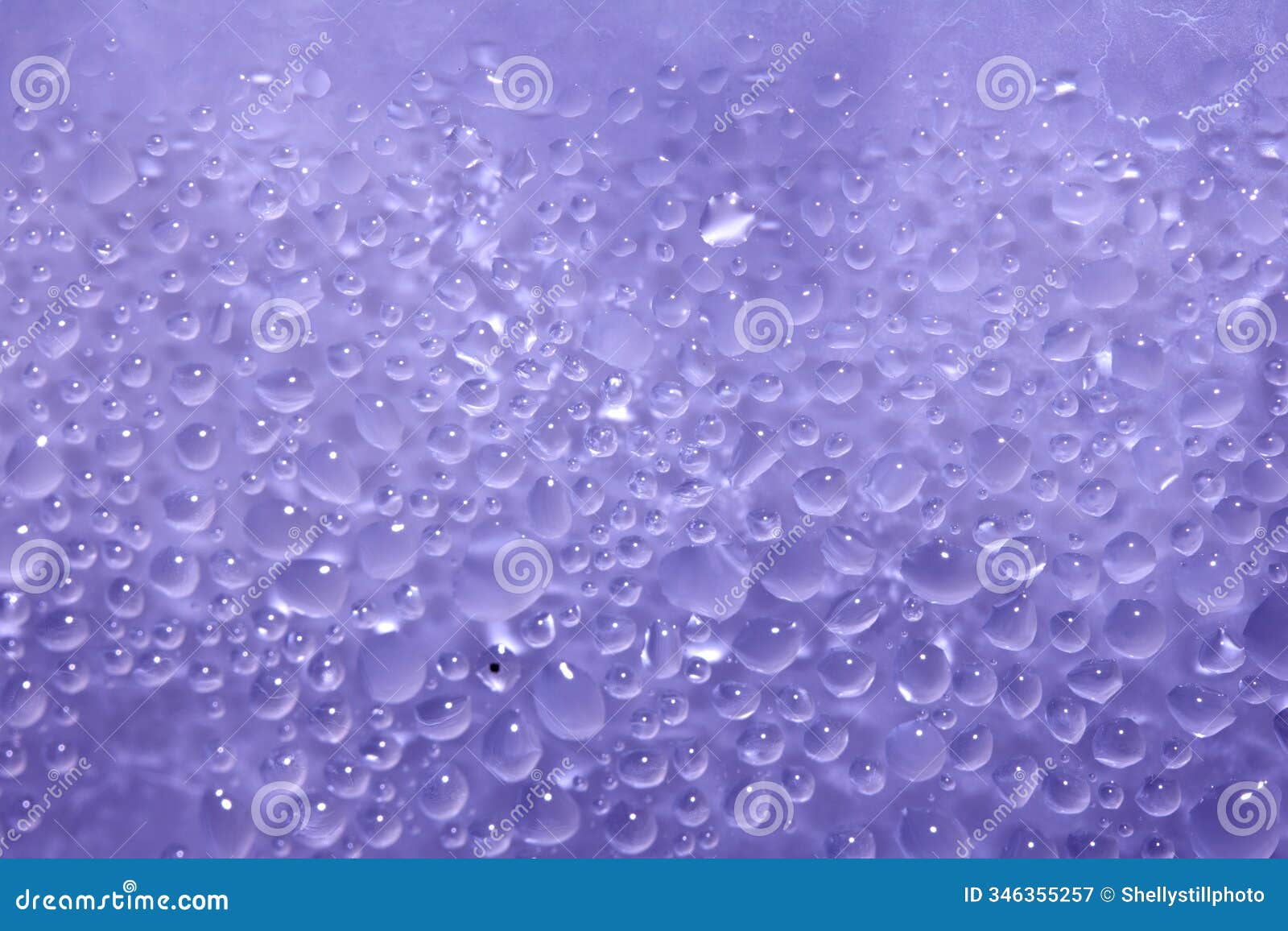 Water Condensation Small Bubbles Moisture on a Glass Window Close Up ...