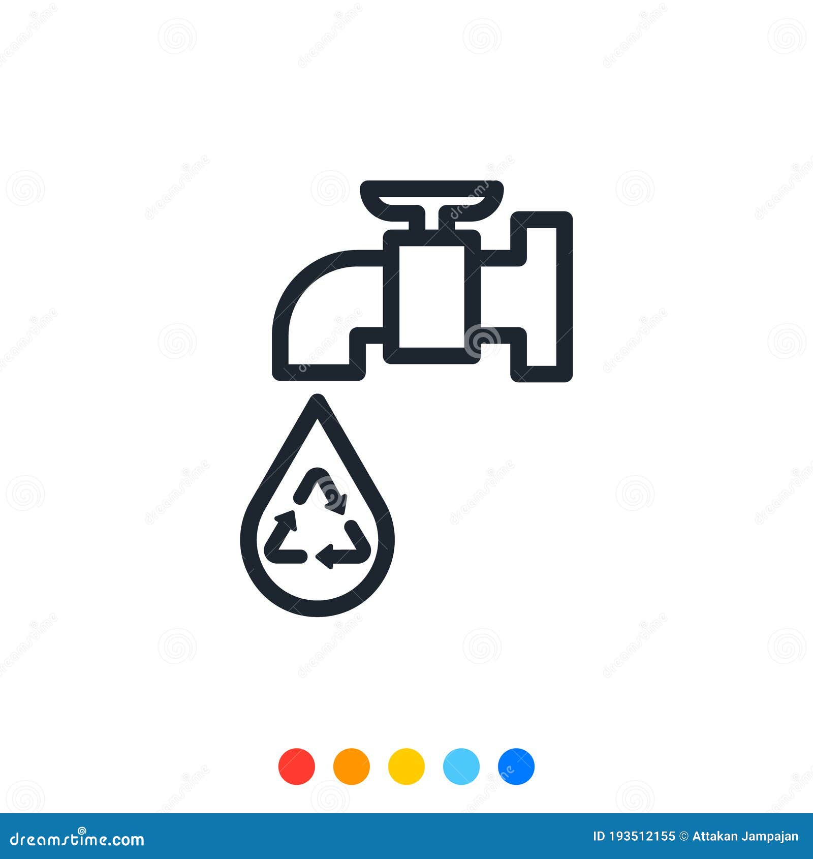 Water Conservation Icon,Faucet Icon,Vector and Illustration Stock ...
