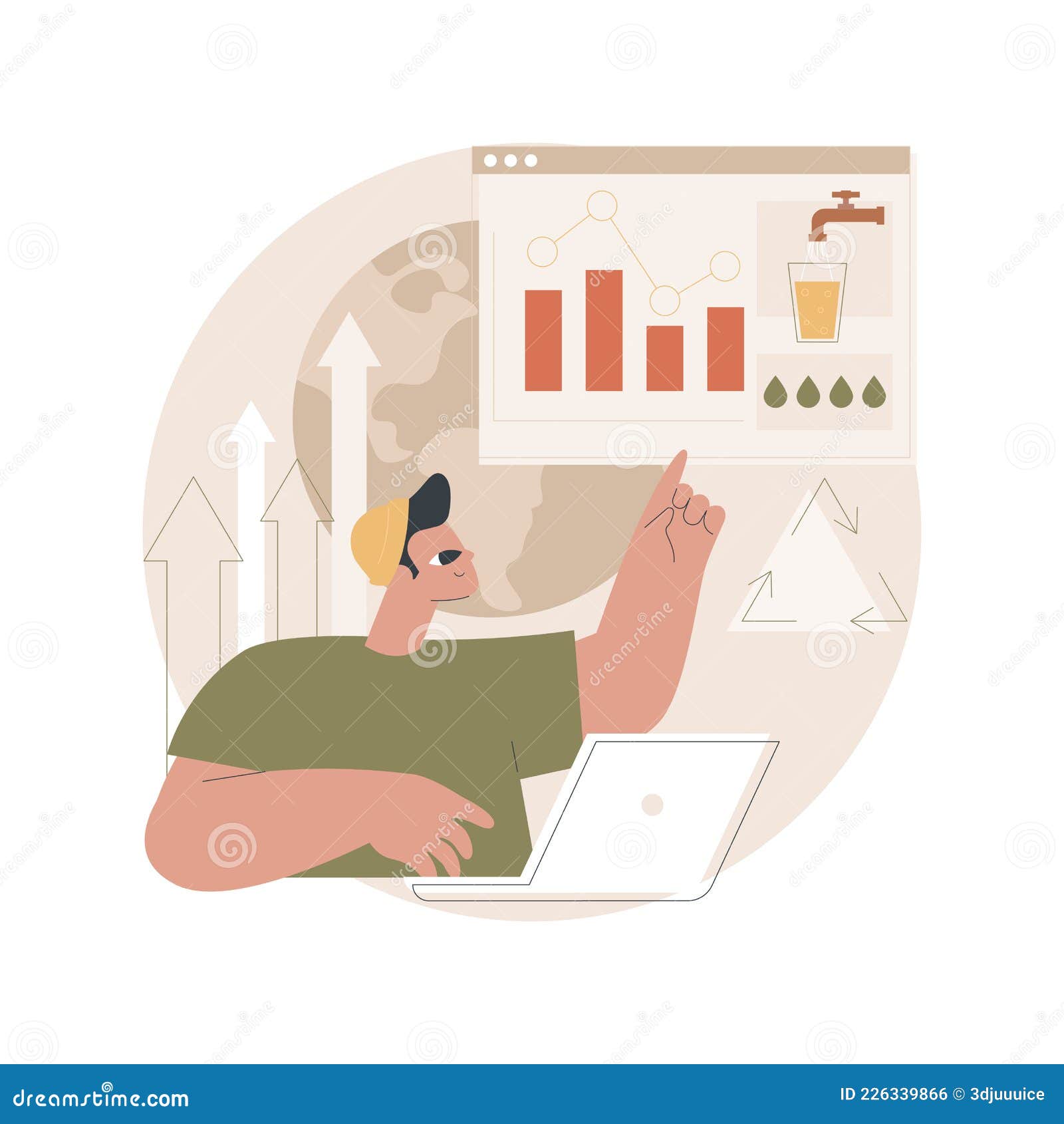 Water Consumption Abstract Concept Vector Illustration. Stock Vector ...