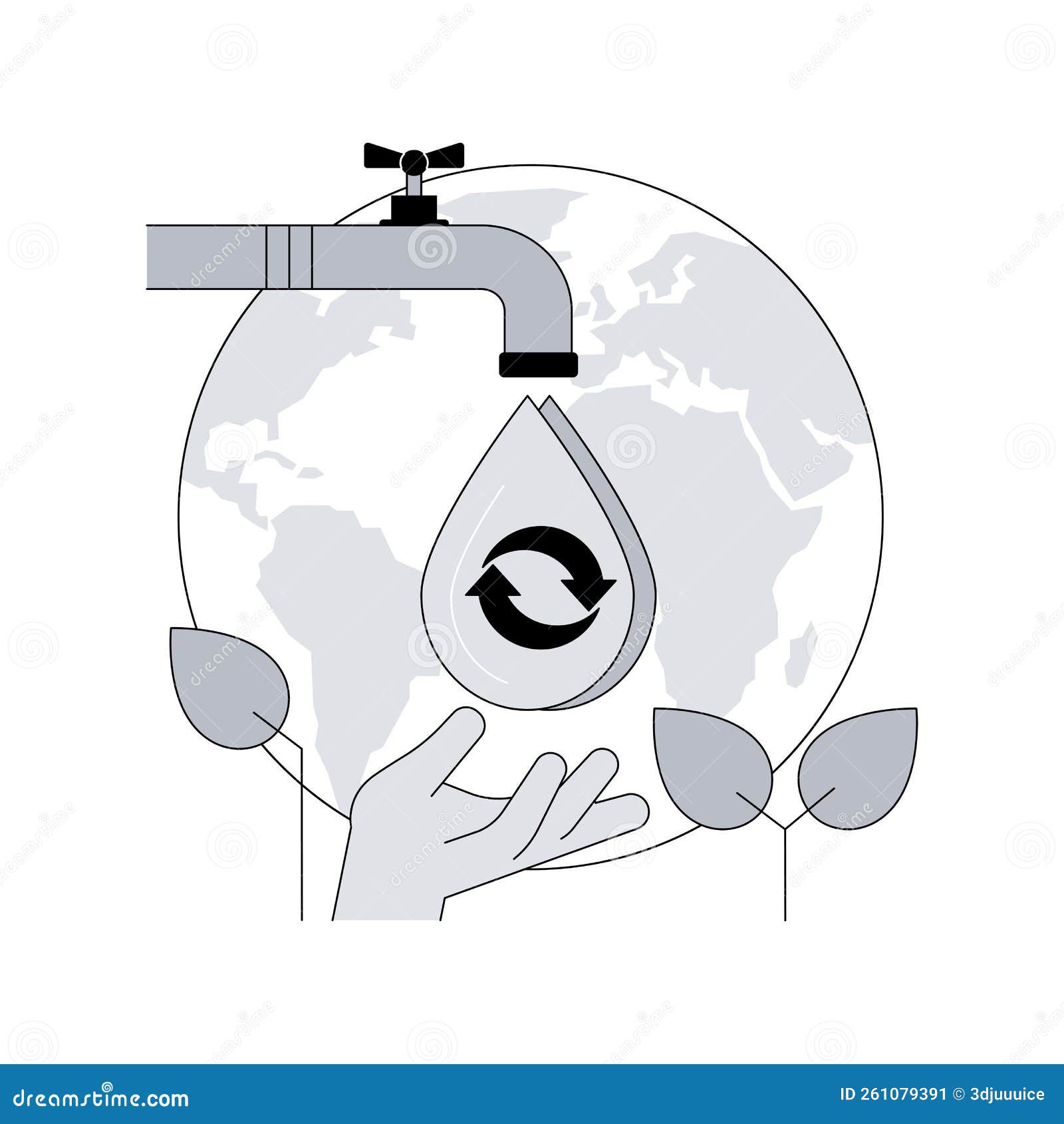 Water Consumption Abstract Concept Vector Illustration. Stock Vector ...