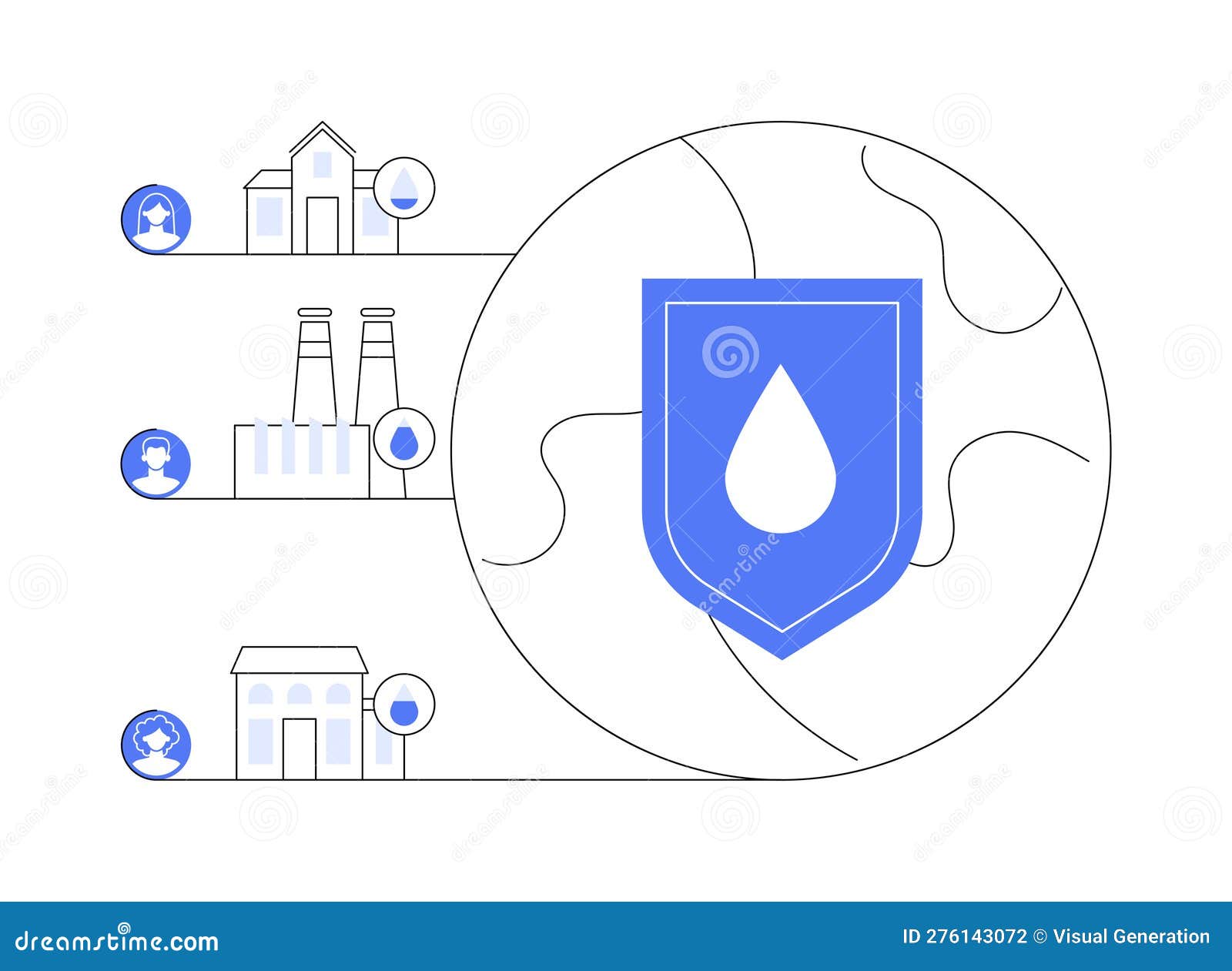 Water Consumption In Australia. Water Meters With Australian Flag. 3D ...