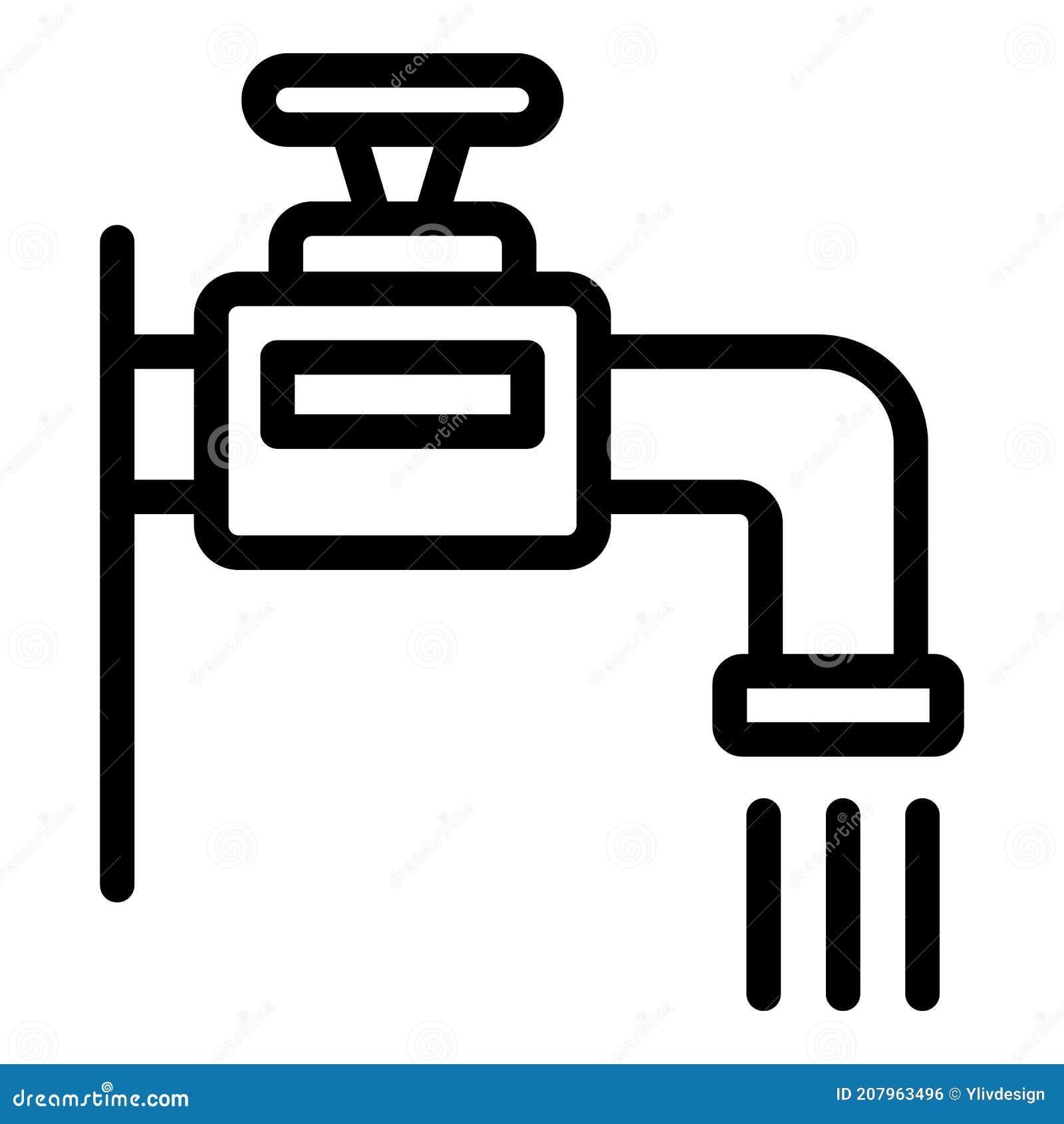 Water Consumption Icon, Outline Style Stock Illustration - Illustration ...