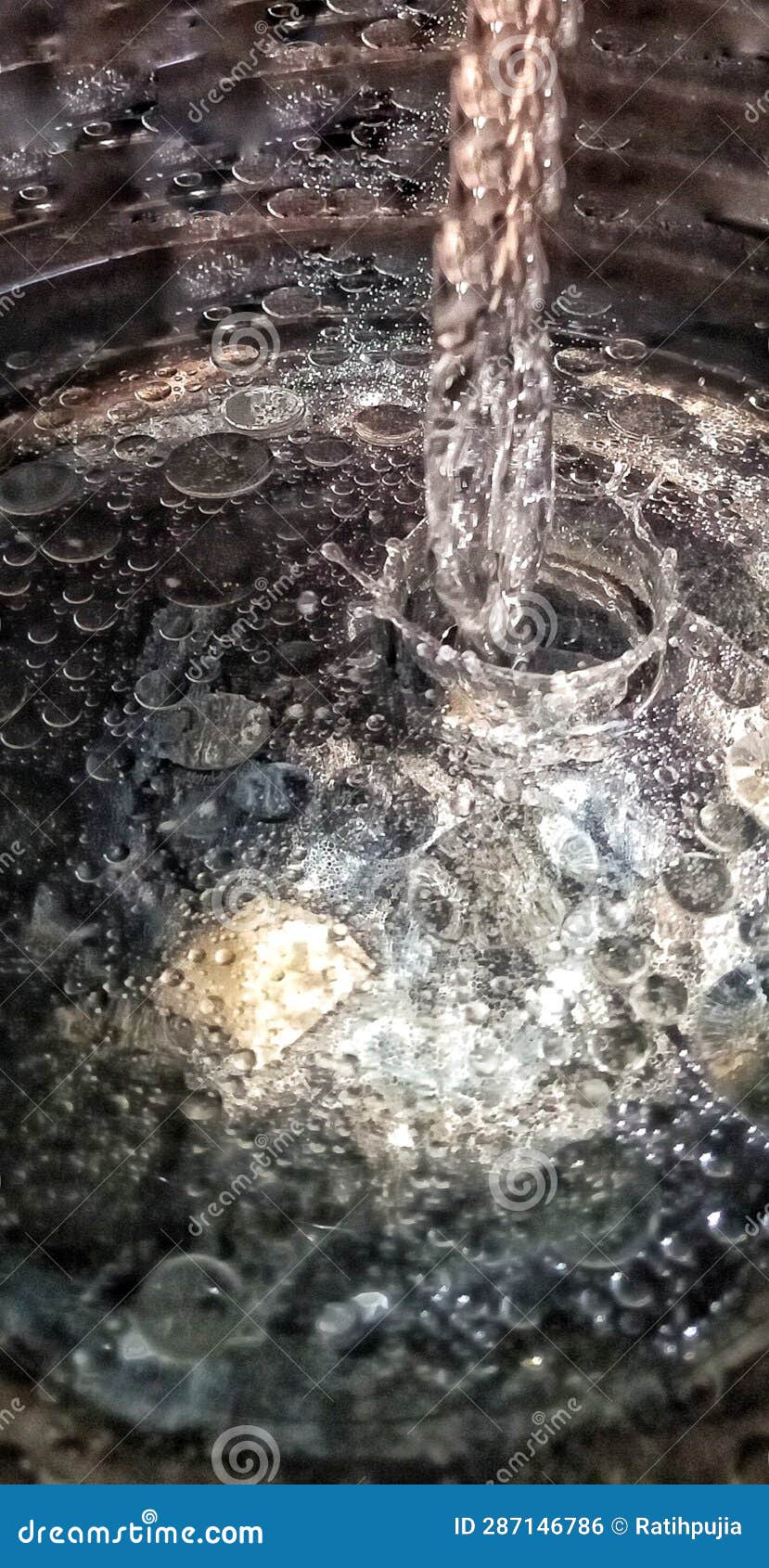 The Water in the Container Looks Like Stone. Stock Photo - Image of ...