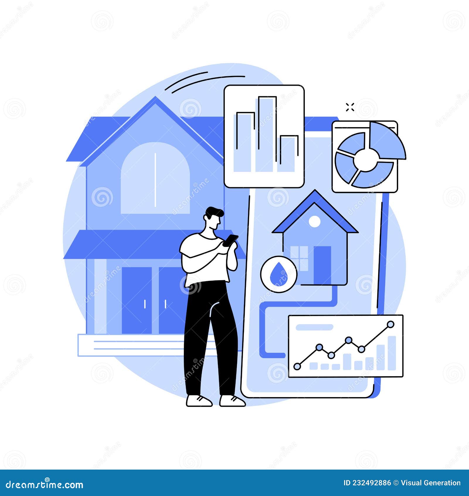 Water Contamination Detection System Abstract Concept Vector ...