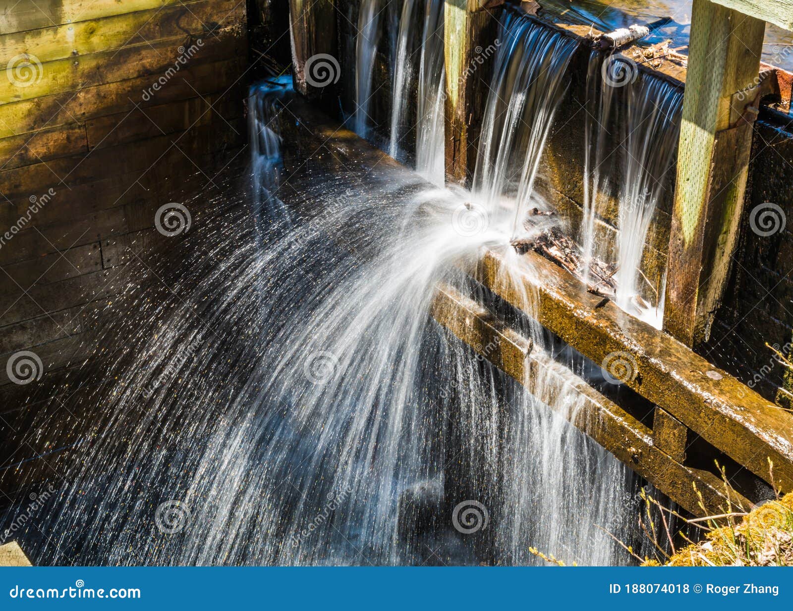 Water control gate stock photo. Image of hydro, falling - 188074018