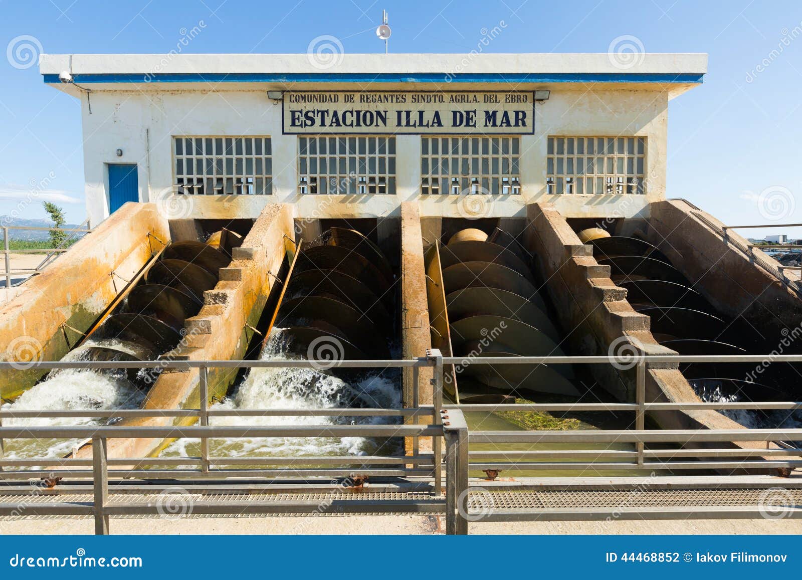 Water Control Station at Delta of Ebro River Editorial Photography ...