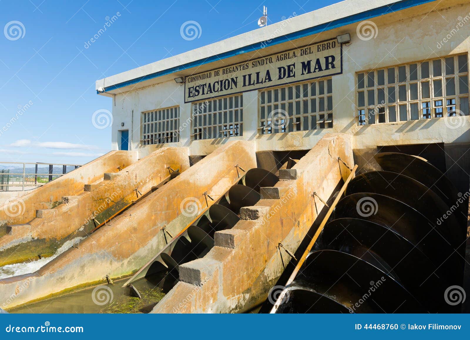 Water Control Station at Delta of Ebro Editorial Image - Image of ...