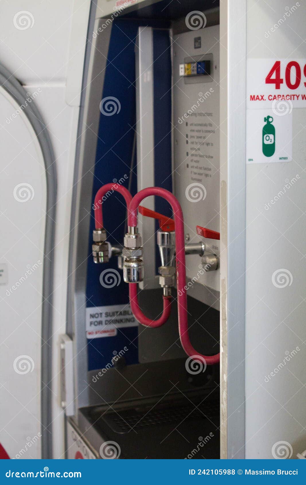 Water Control System of a Commercial Flight Stock Photo - Image of ...