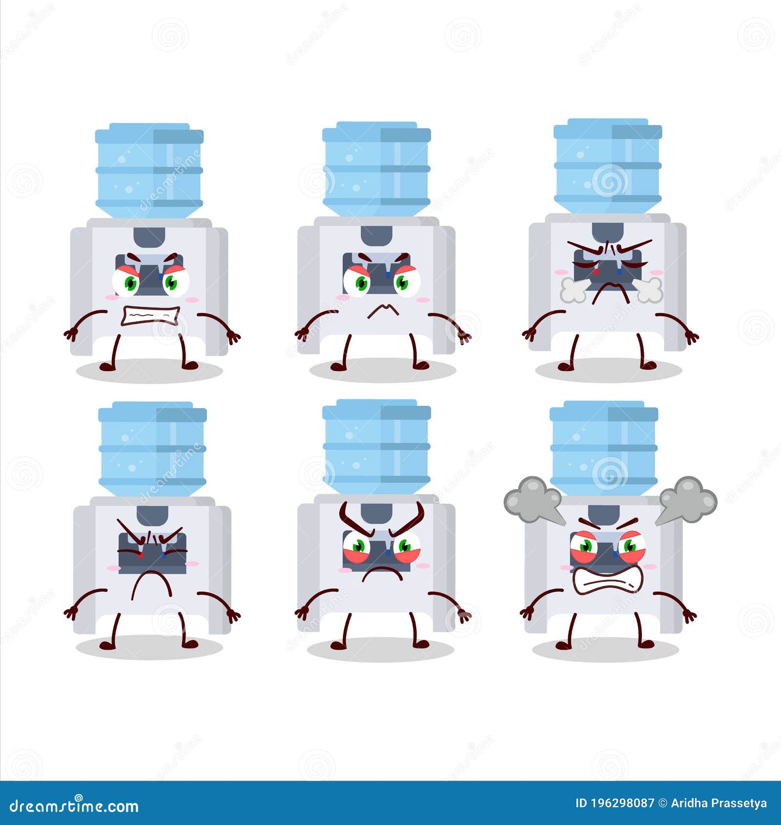 Angry Air Cooler Isolated With The Cartoon Vector Illustration ...