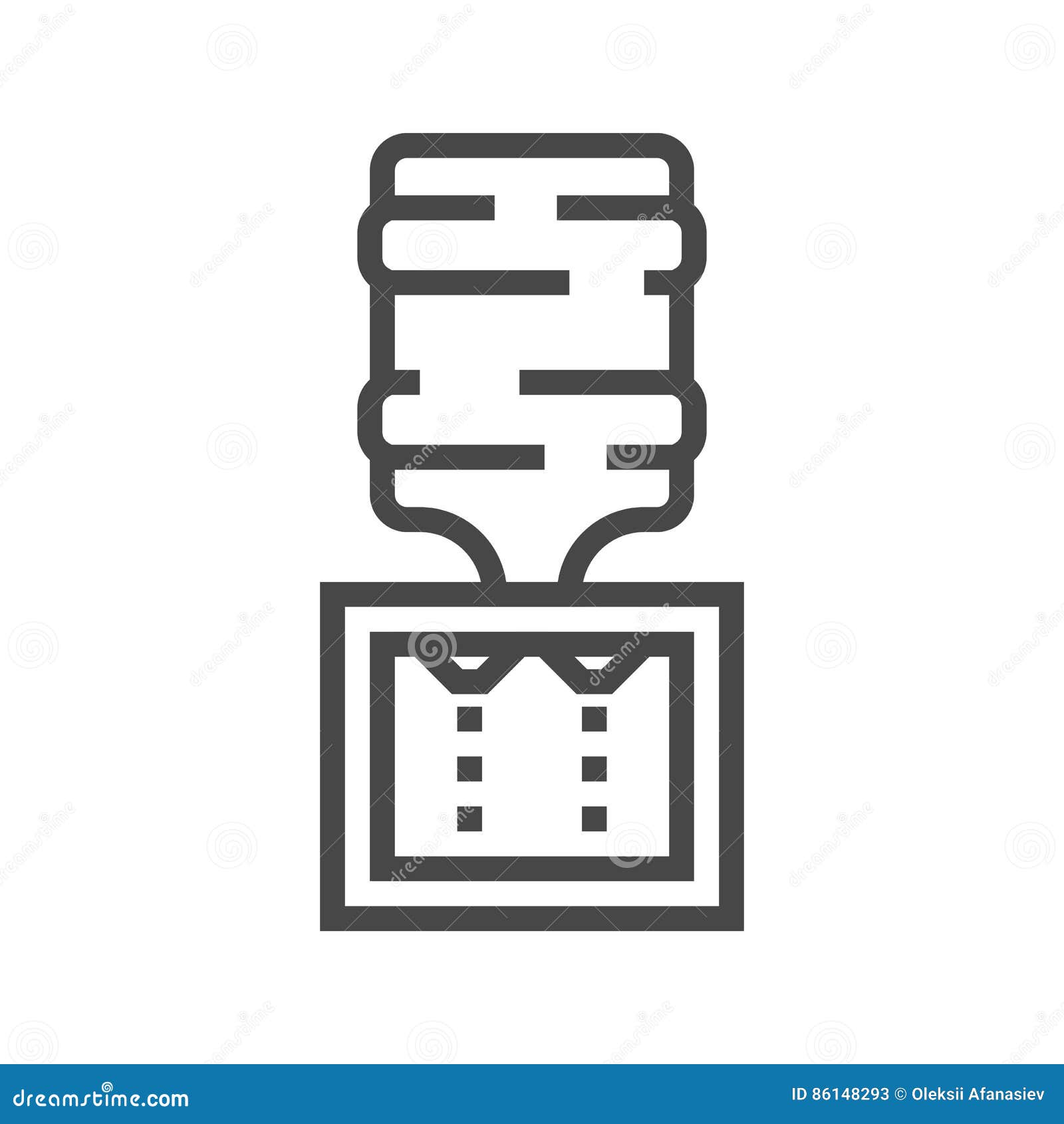 Water Cooler Line Icon stock vector. Illustration of cooler - 86148293