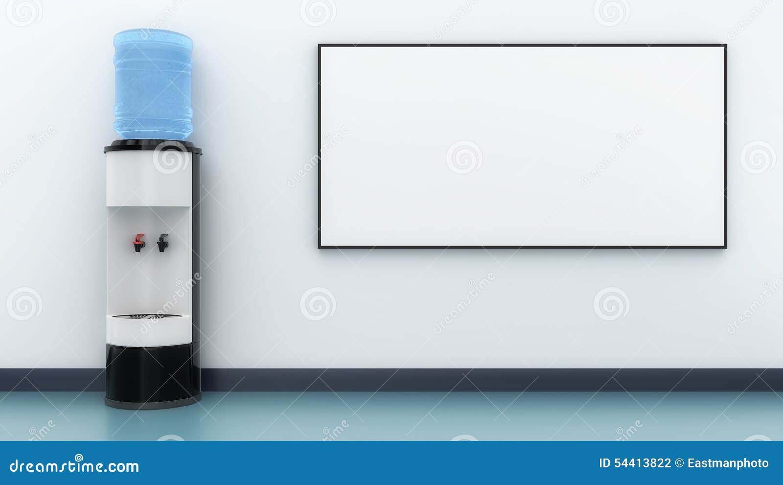 Water Cooler and White Board Stock Illustration - Illustration of ...
