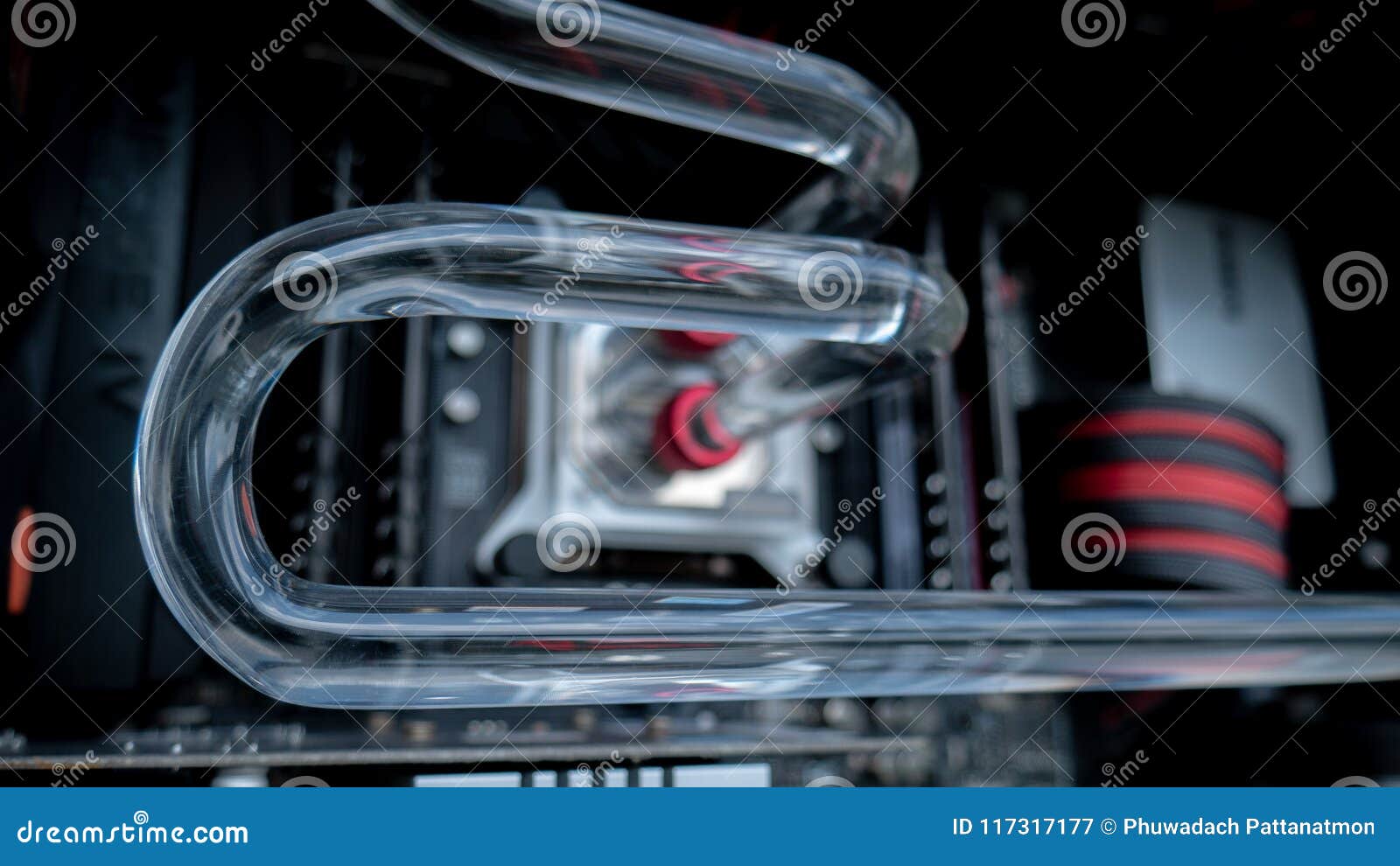 Water Cooling Acrylic Tube System. Editorial Photography - Image of ...
