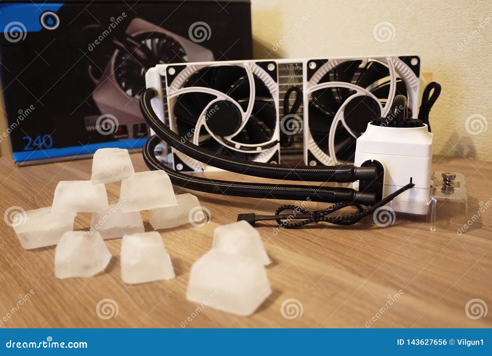 Water Cooling of the Personal Computer. Interior Details and Close-up ...