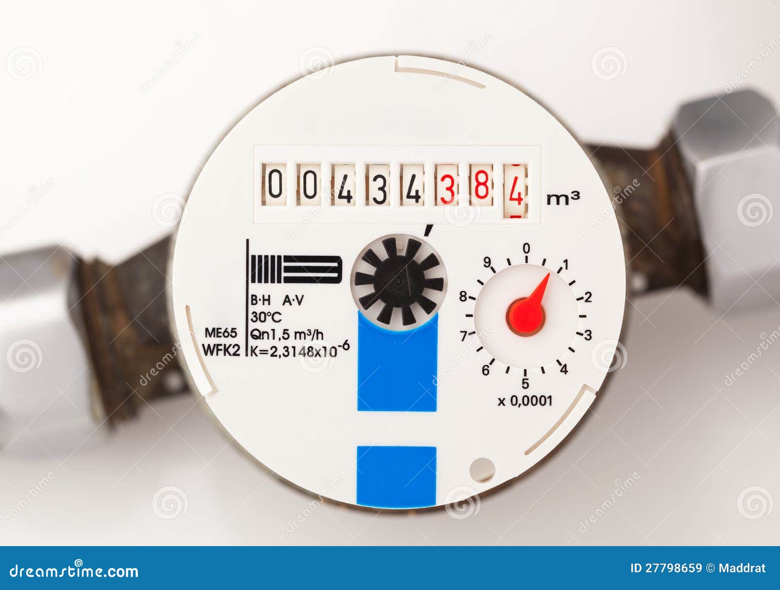 Water Counter Installed In Residential Buildings Royalty-Free Stock ...