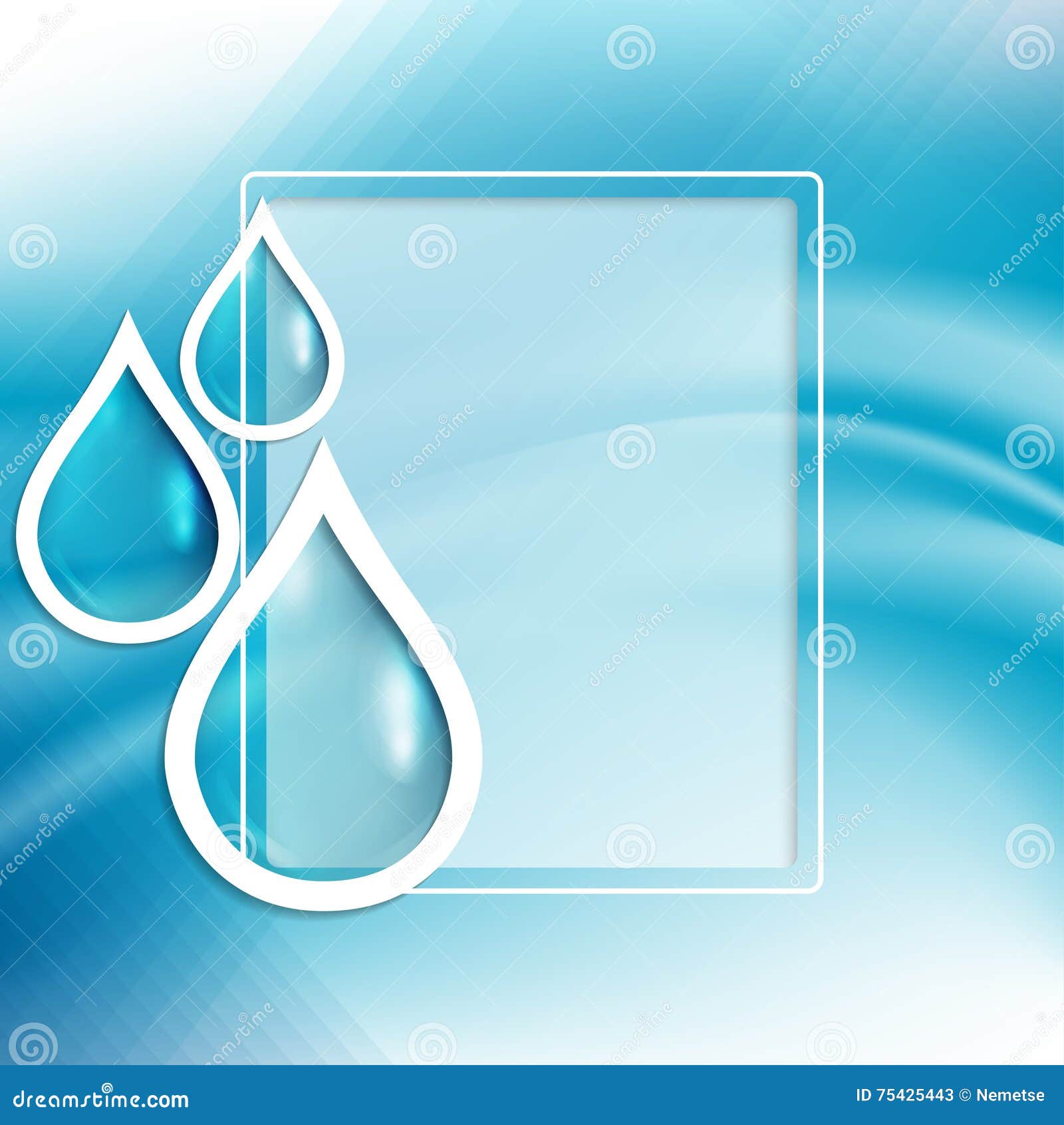 Water Cover template stock vector. Illustration of blue - 75425443