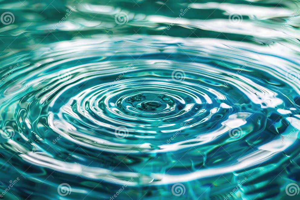 Water Creates Lovely Ripples and Waves Under Turquoise Light, Offering ...