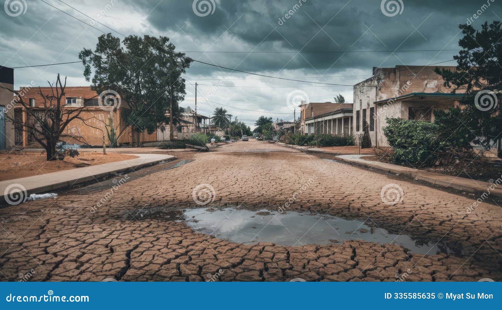 Water Crisis and Climate Change Conceptual Illustration Stock ...