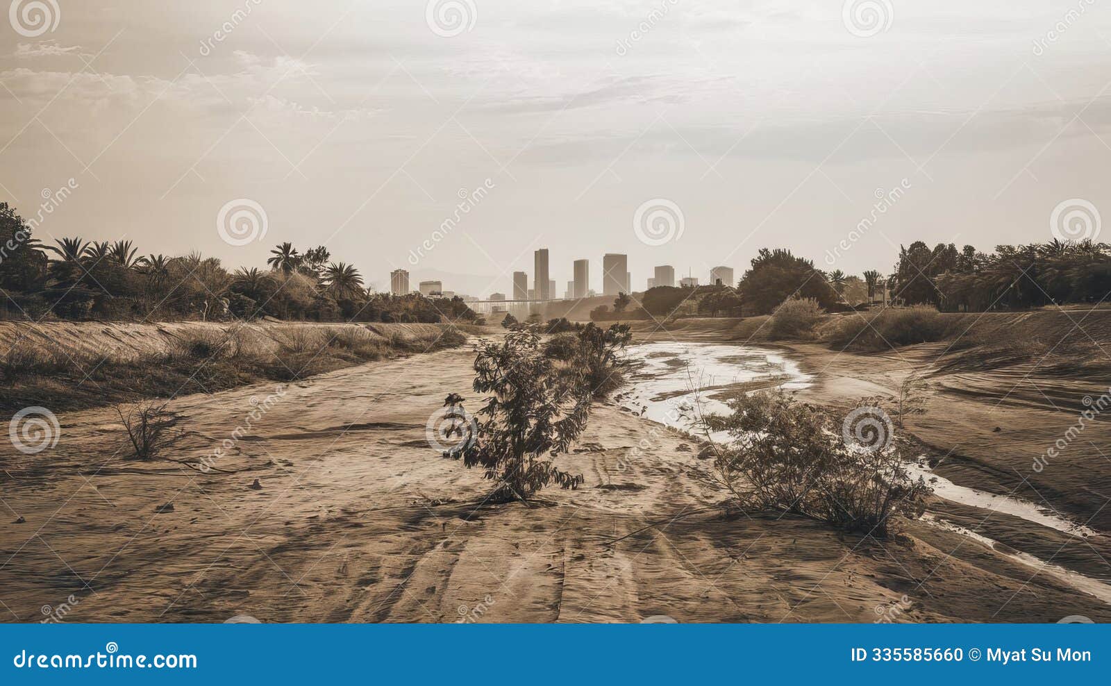 Water Crisis and Climate Change Conceptual Illustration Stock ...