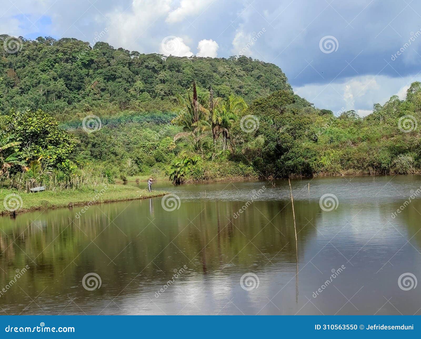 Water, Cross, Trees, Pool, Mountain, Peopel Stock Photo - Image of ...