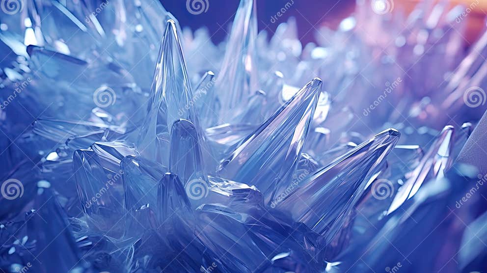 Water Crystals Under a Microscope: Unique Forms and Structures Stock ...