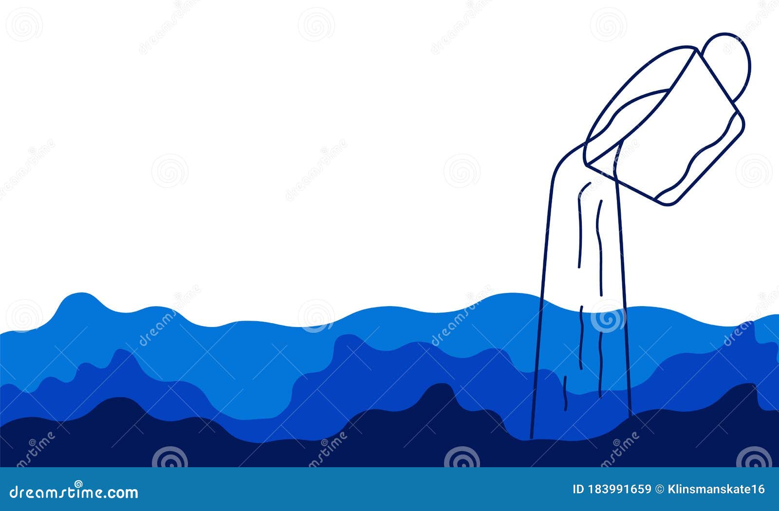 Water Cup with Abstract Blue Background Concept Stock Illustration ...