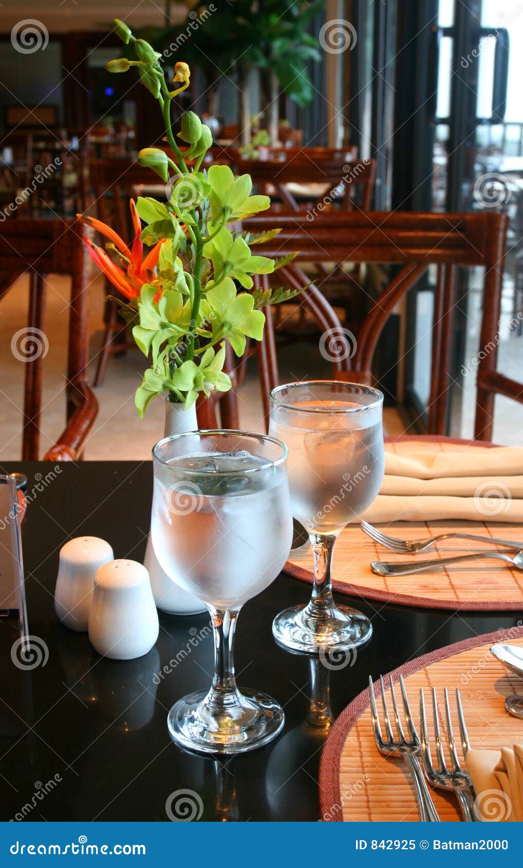 Water cups stock image. Image of restaurant, scene, tabletop - 842925