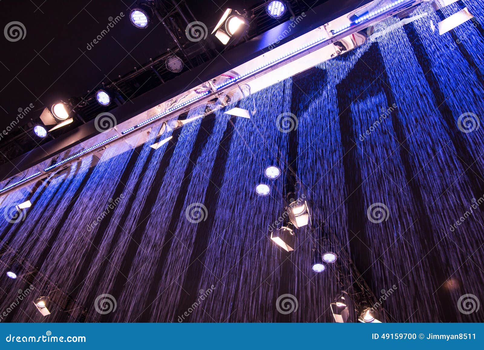 Water curtain system stock photo. Image of electric, texture - 49159700