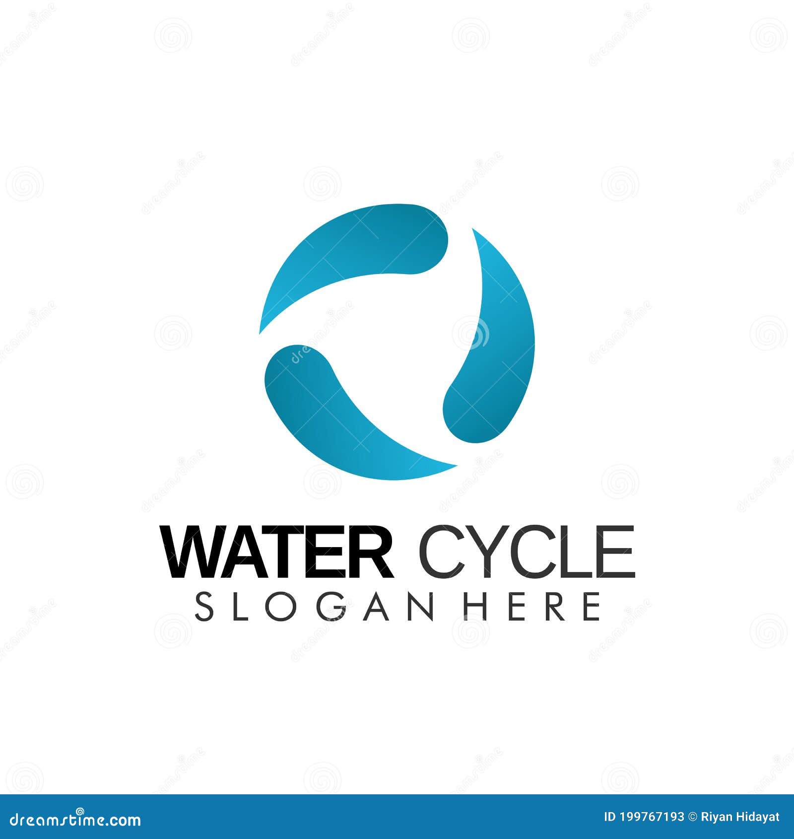 Water Cycle Creative Modern Logo Design Vector Illustration Stock ...