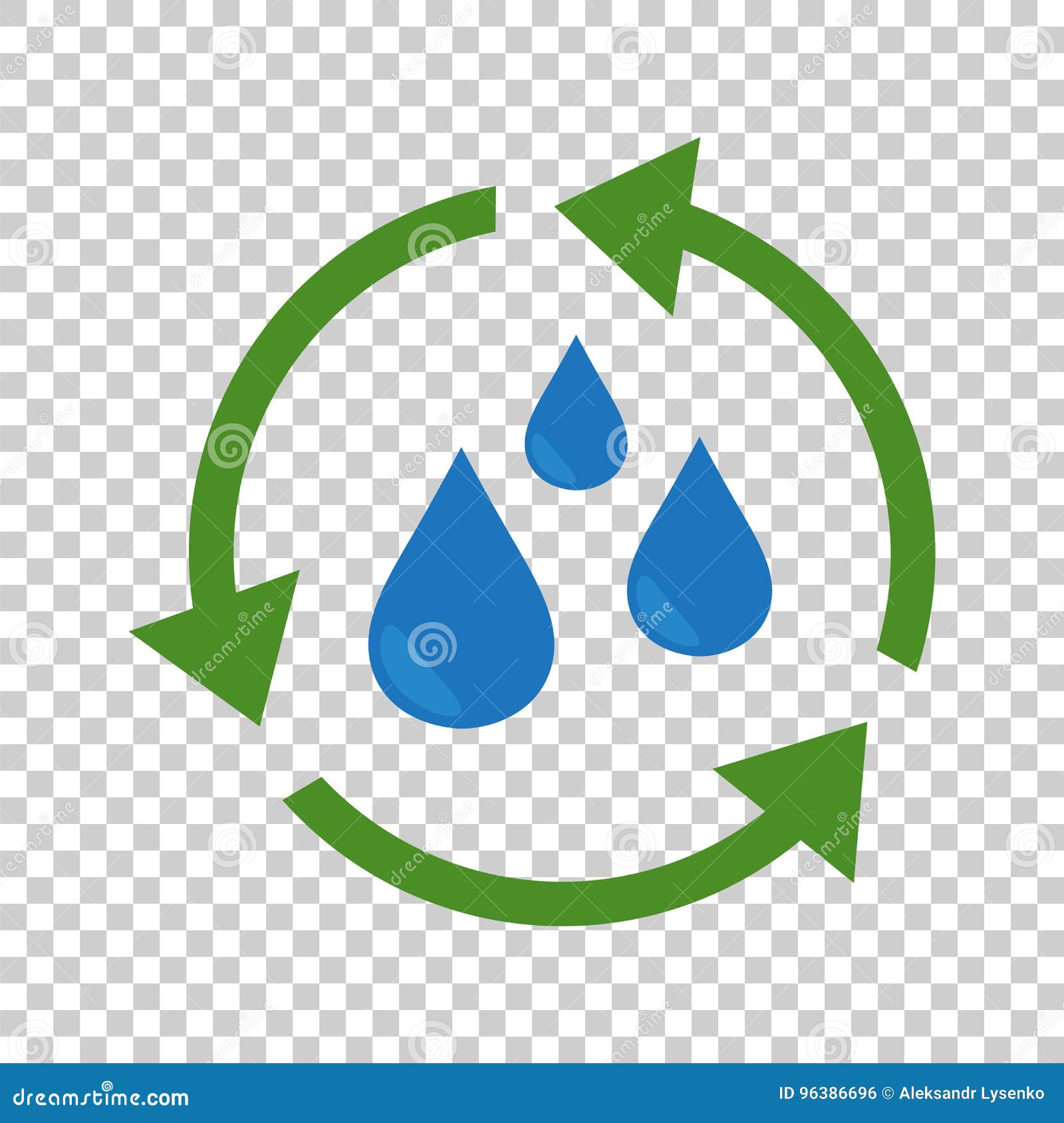 Water Cycle Icon. Flat Vector Illustration Stock Vector - Illustration ...