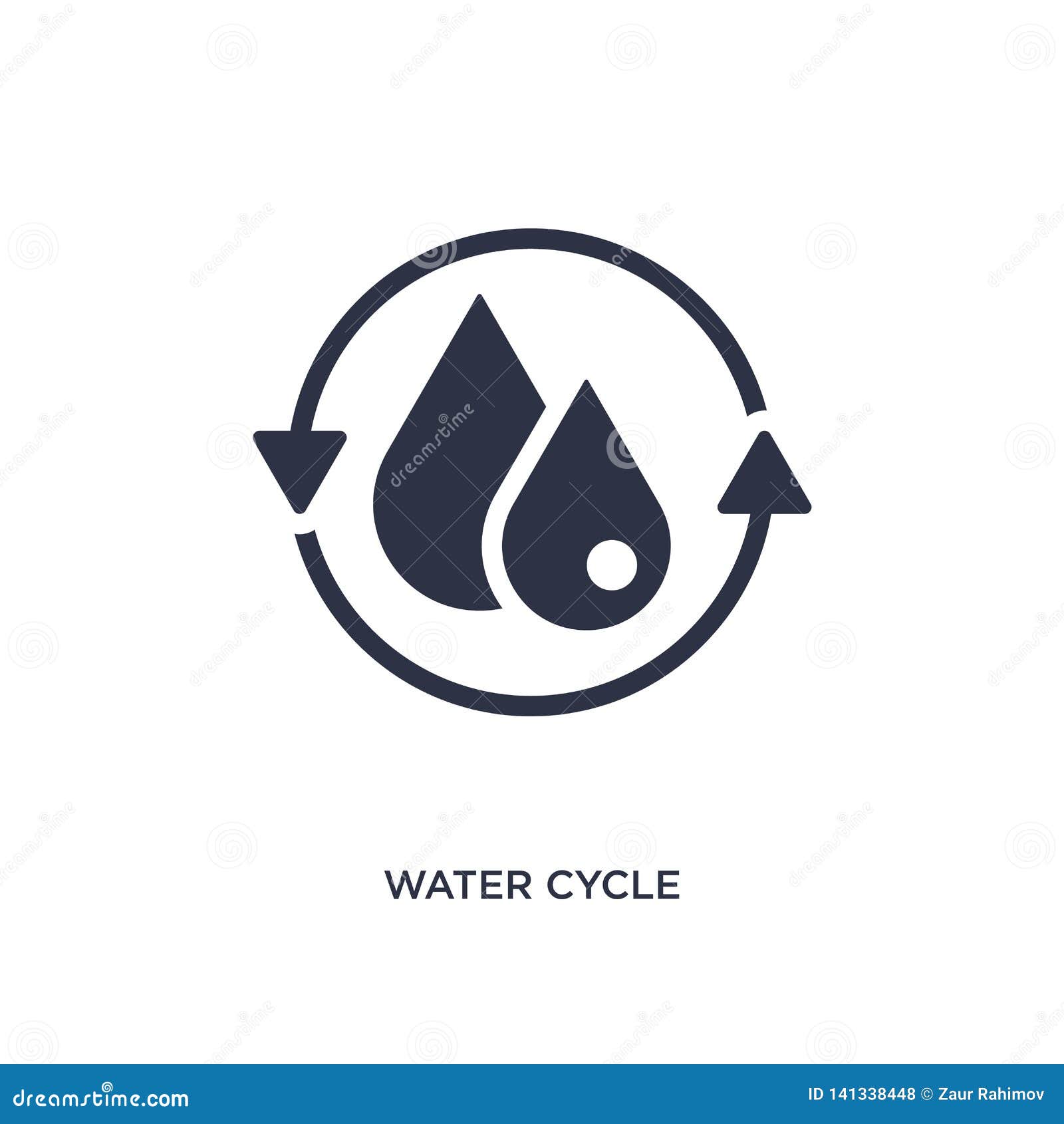 Water Cycle Icon on White Background. Simple Element Illustration from ...