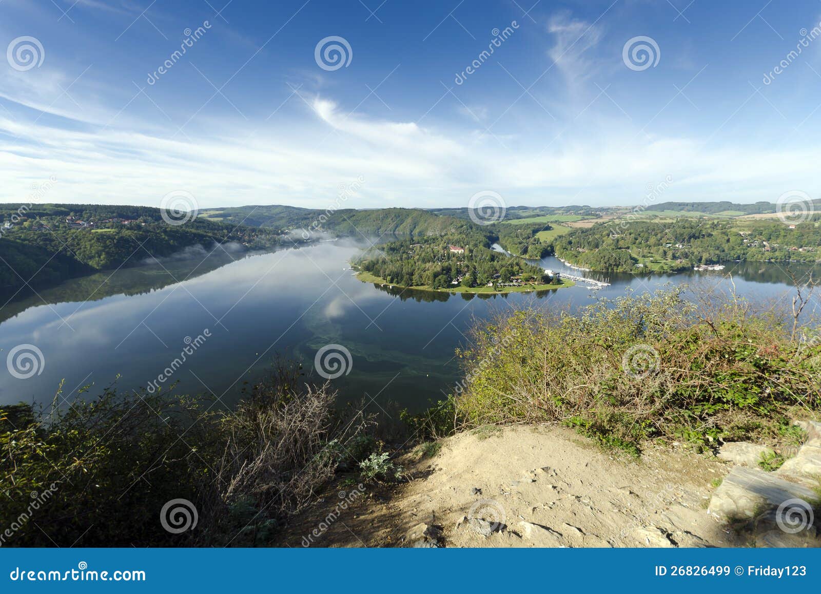 Water dam stock image. Image of tourism, tree, slapy - 26826499