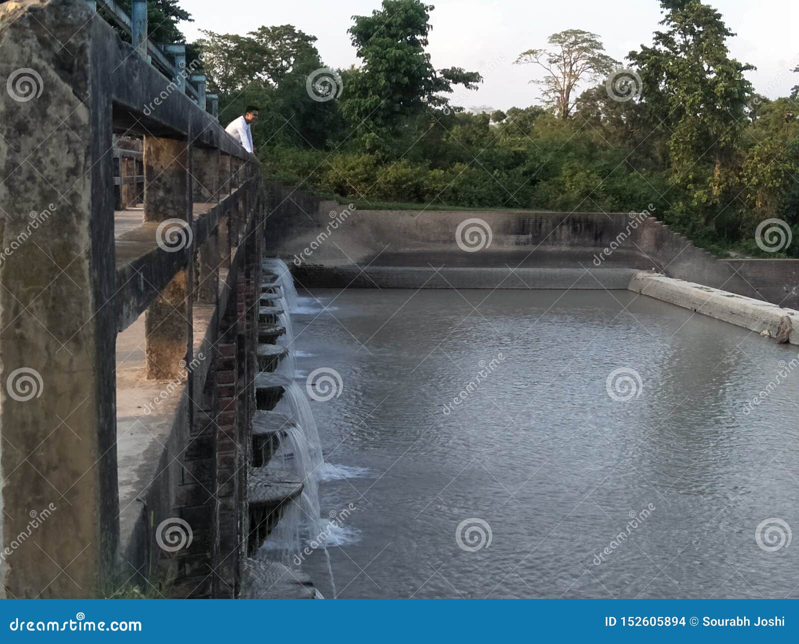 Water dam editorial stock image. Image of waterfall - 152605894