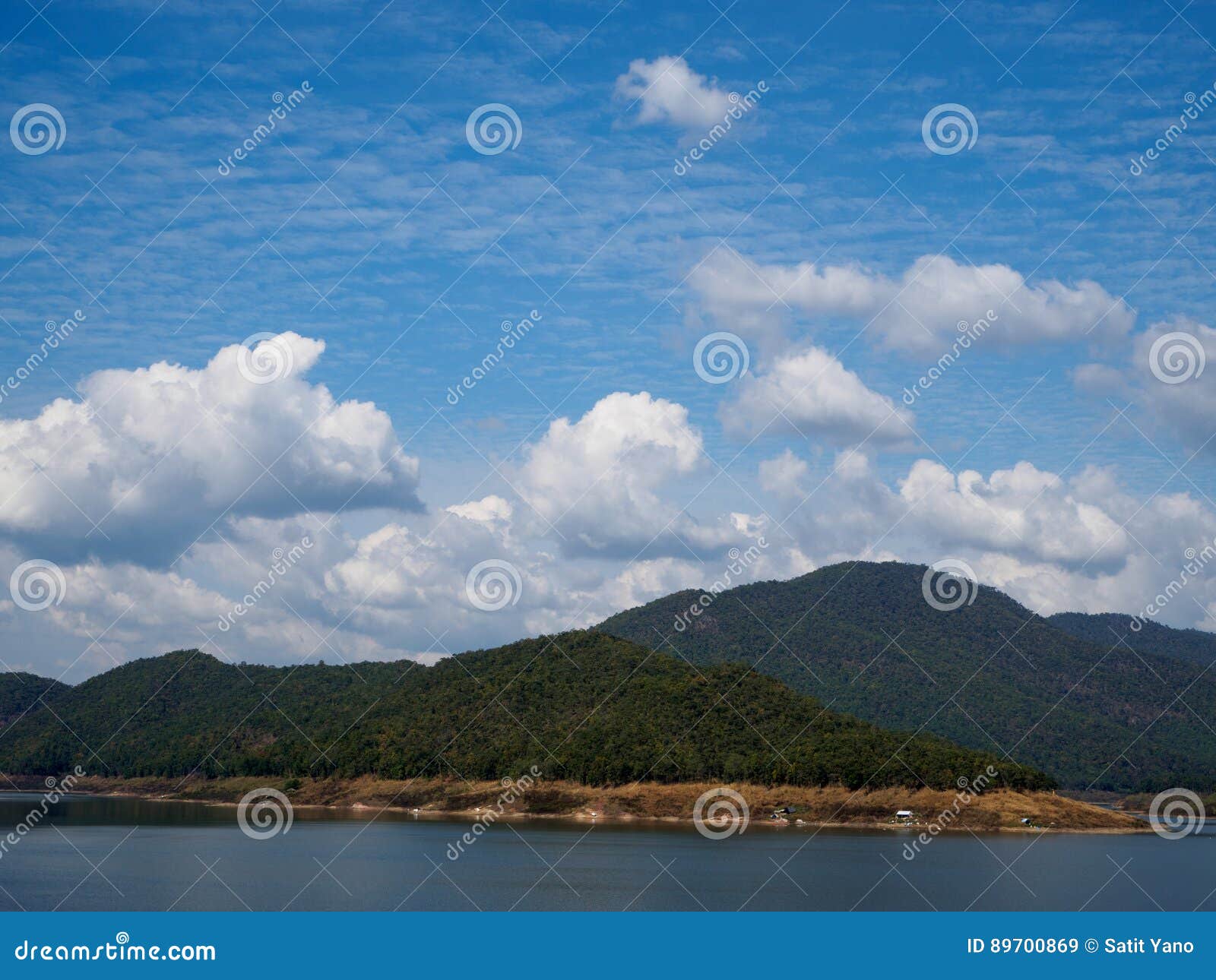 Water Dam, Bright Sky stock image. Image of beautiful - 89700869