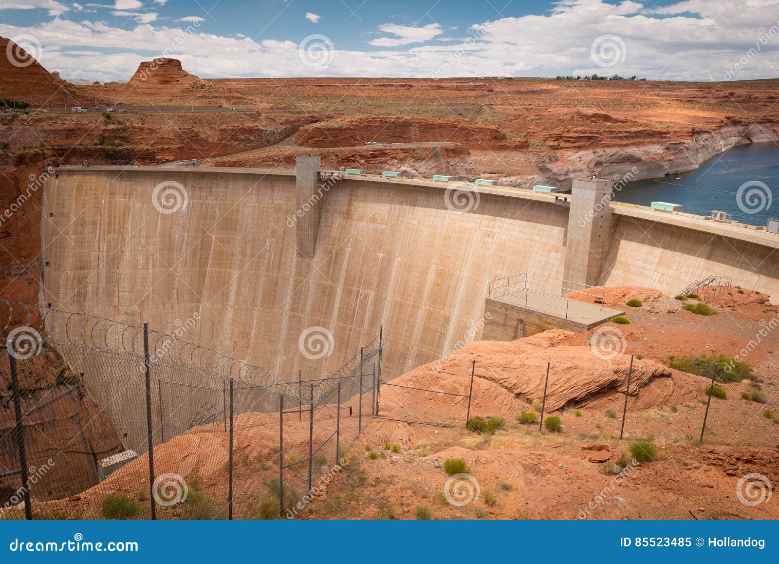 Water dam in the desert stock image. Image of engineering - 85523485