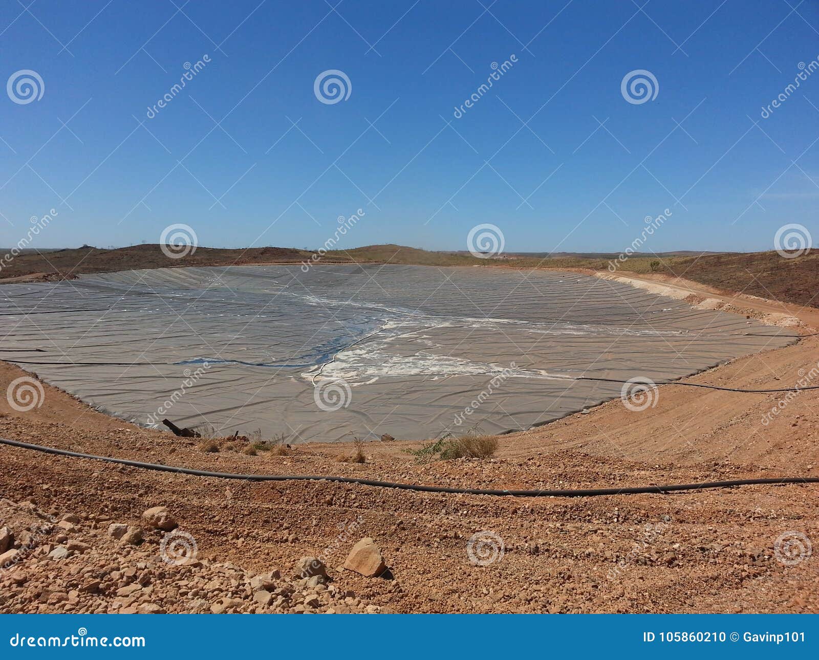 Water Dam liner lining stock photo. Image of plastic - 105860210