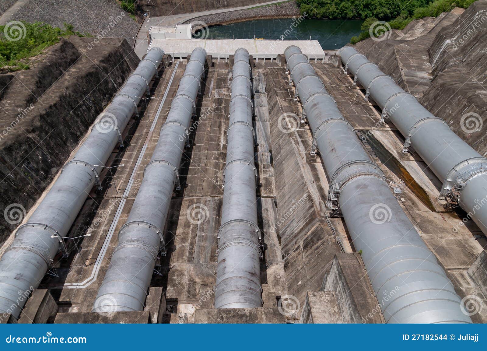 Water dam pipes. stock photo. Image of progress, pump - 27182544