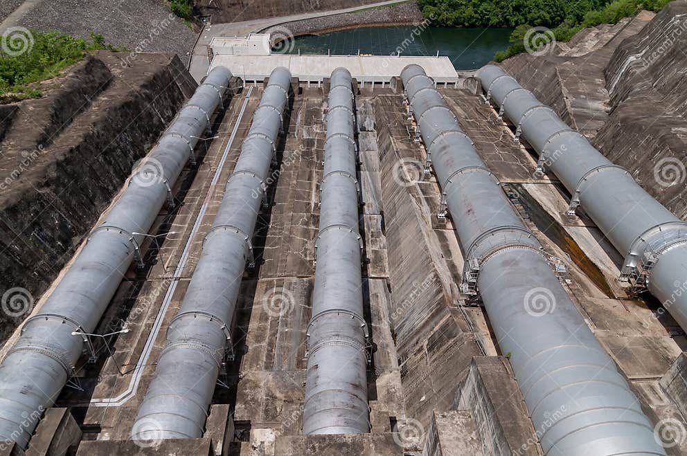 Water dam pipes. stock photo. Image of progress, pump - 27182544
