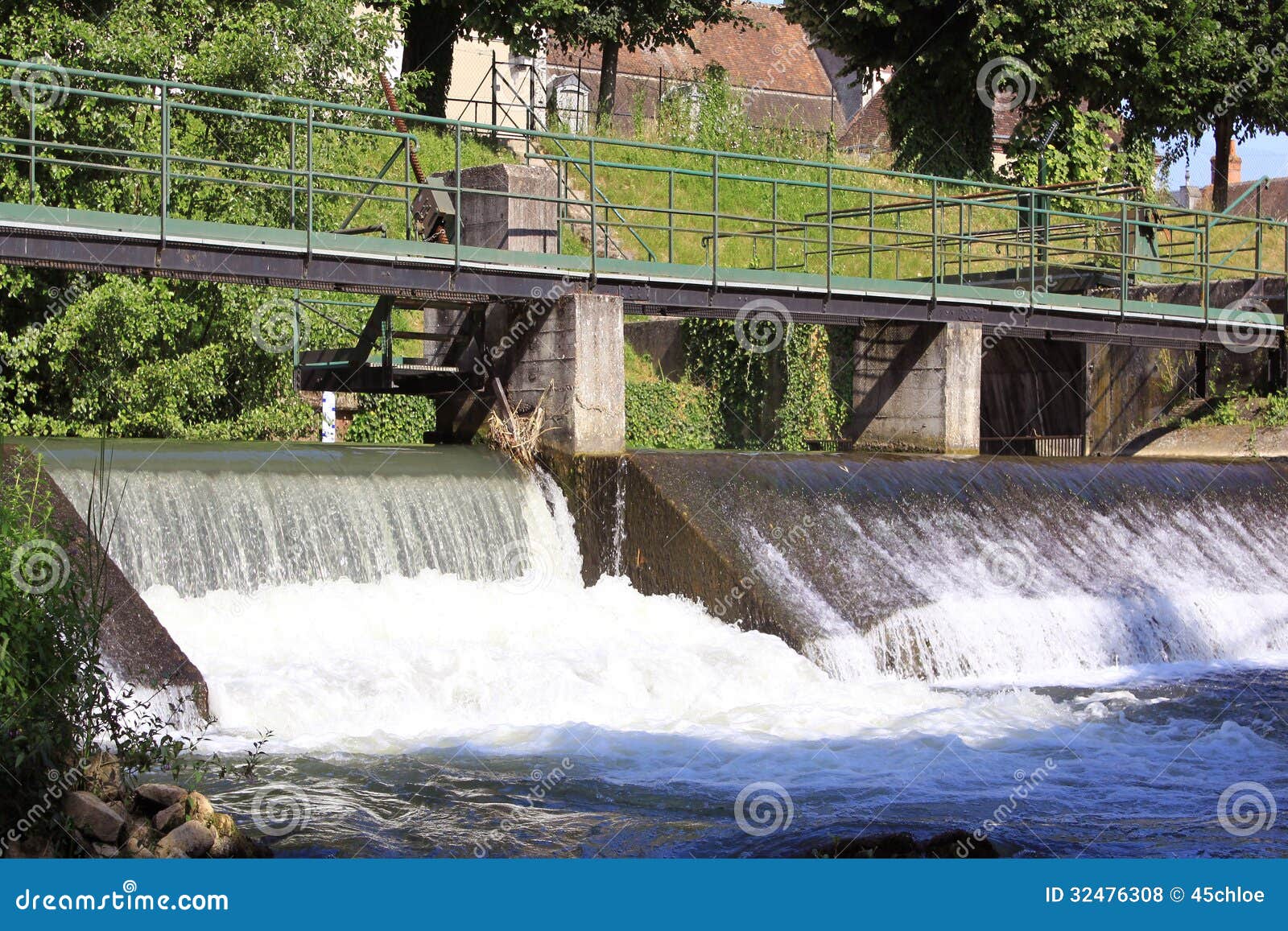 A water dam stock photo. Image of waterfall, river, power - 32476308