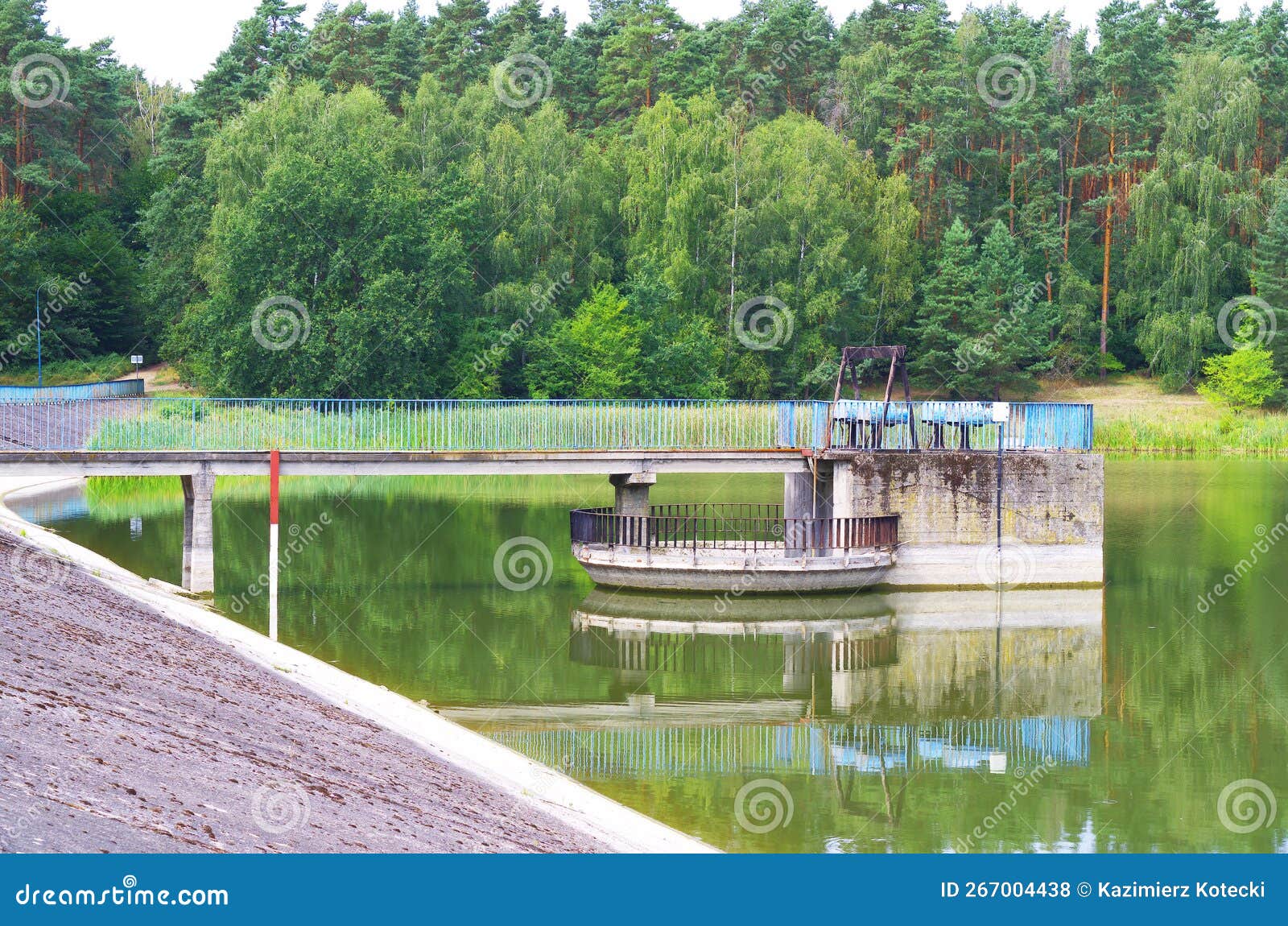 Water Dam on a River Flowing among the Forest Editorial Stock Photo ...