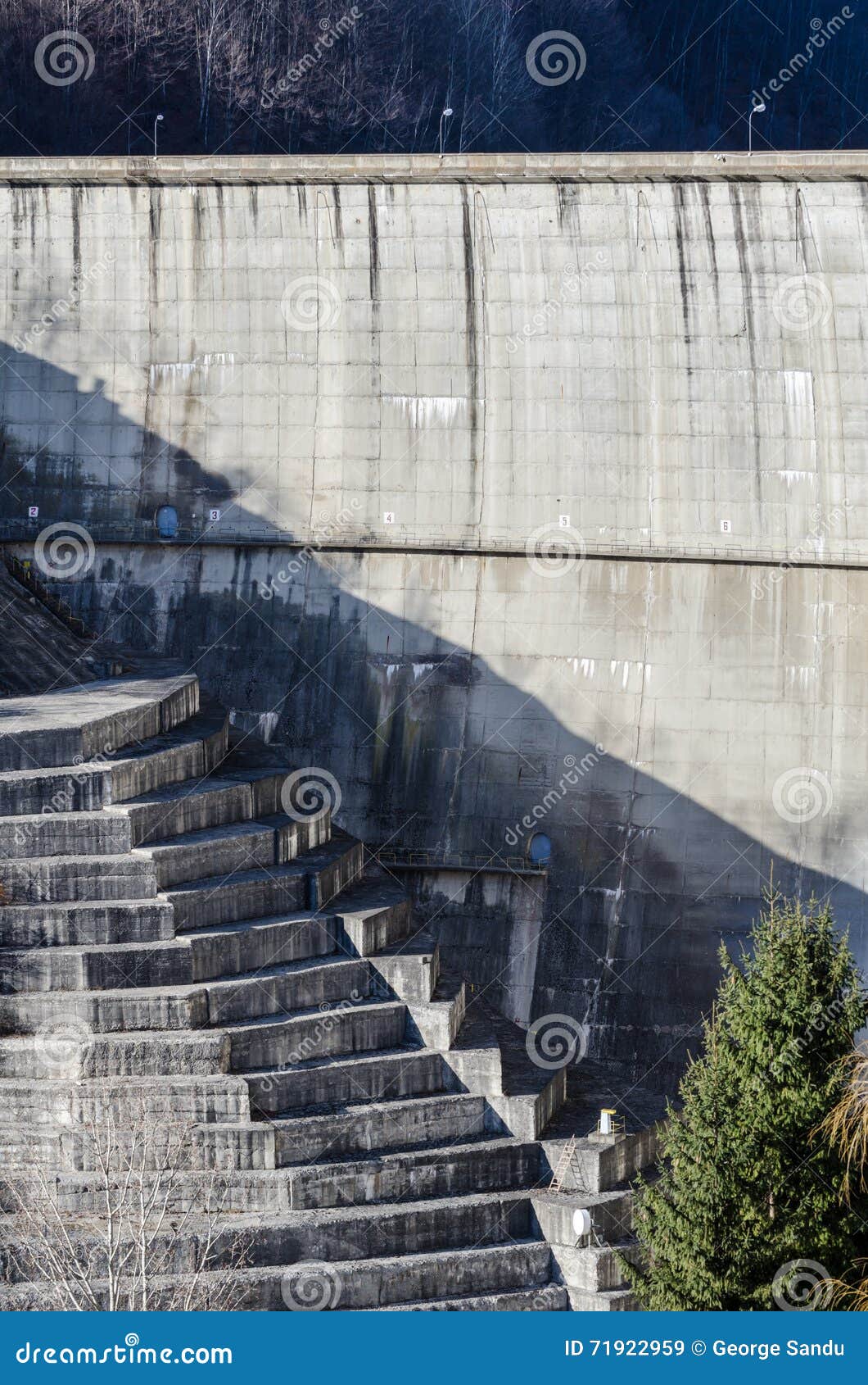 Water dam stock image. Image of water, construction, concrete - 71922959