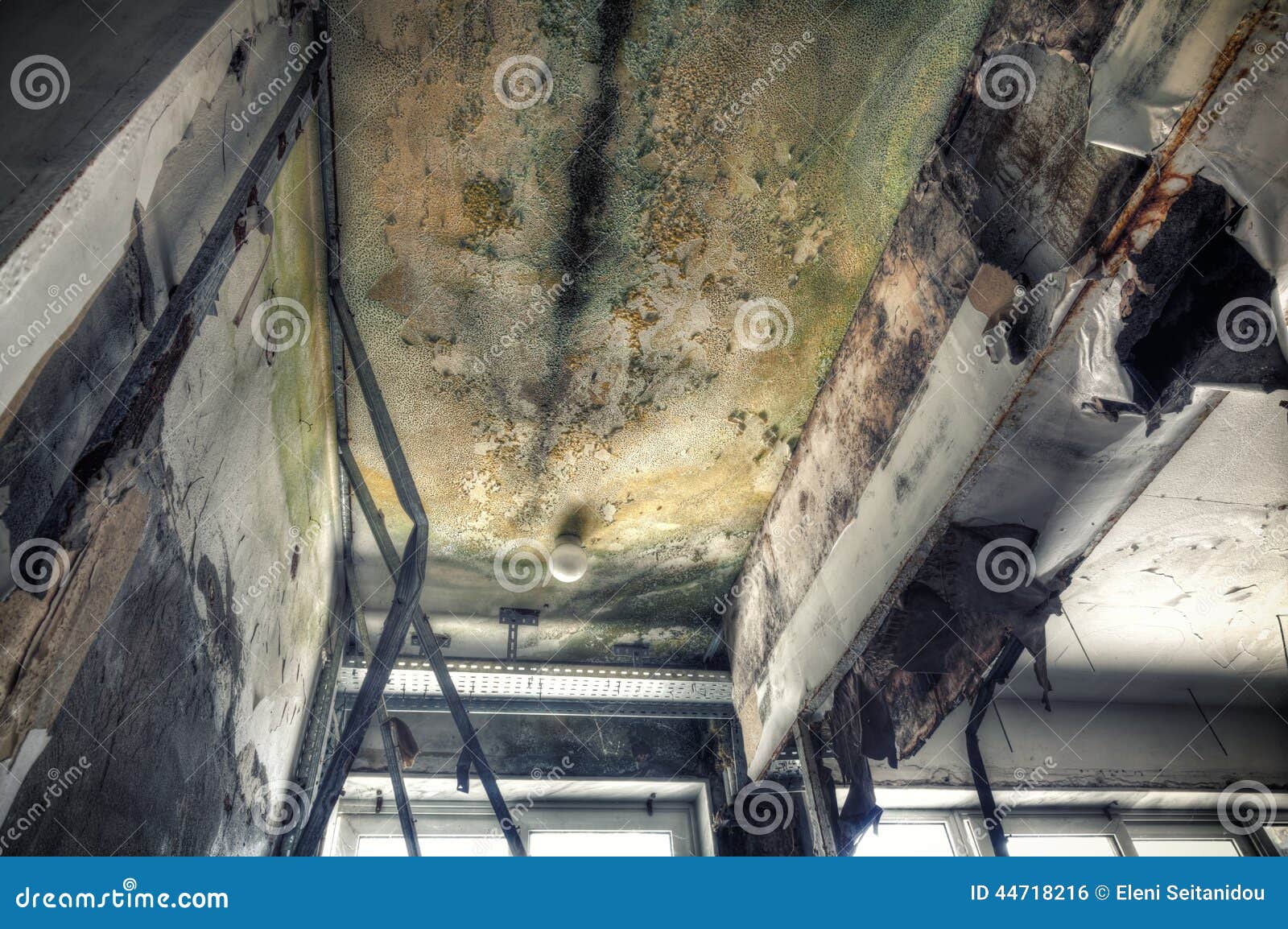 Water damaged ceiling stock photo. Image of abstract - 44718216