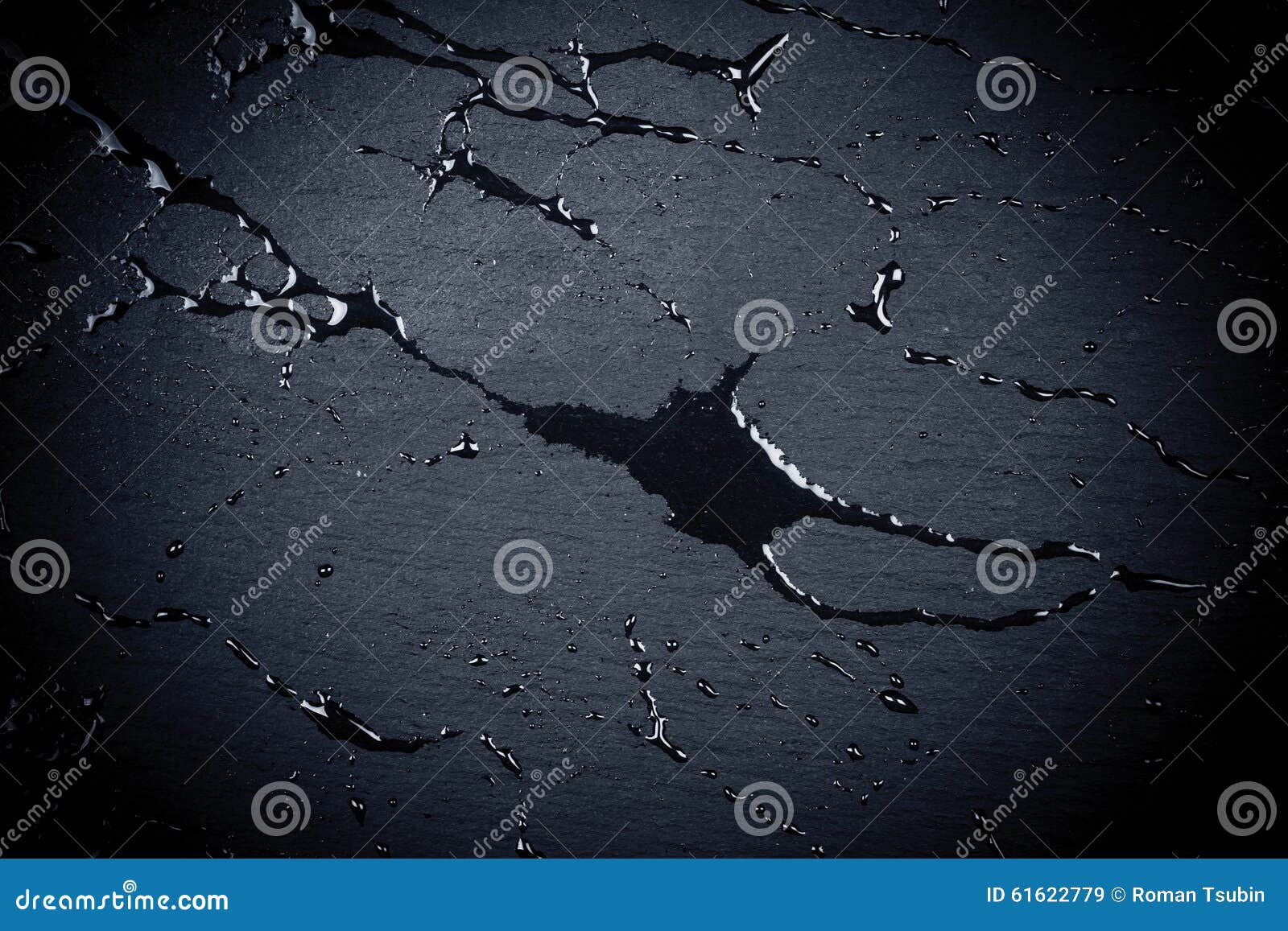 Water on Dark Stone Surface Stock Image - Image of reflection, liquid ...