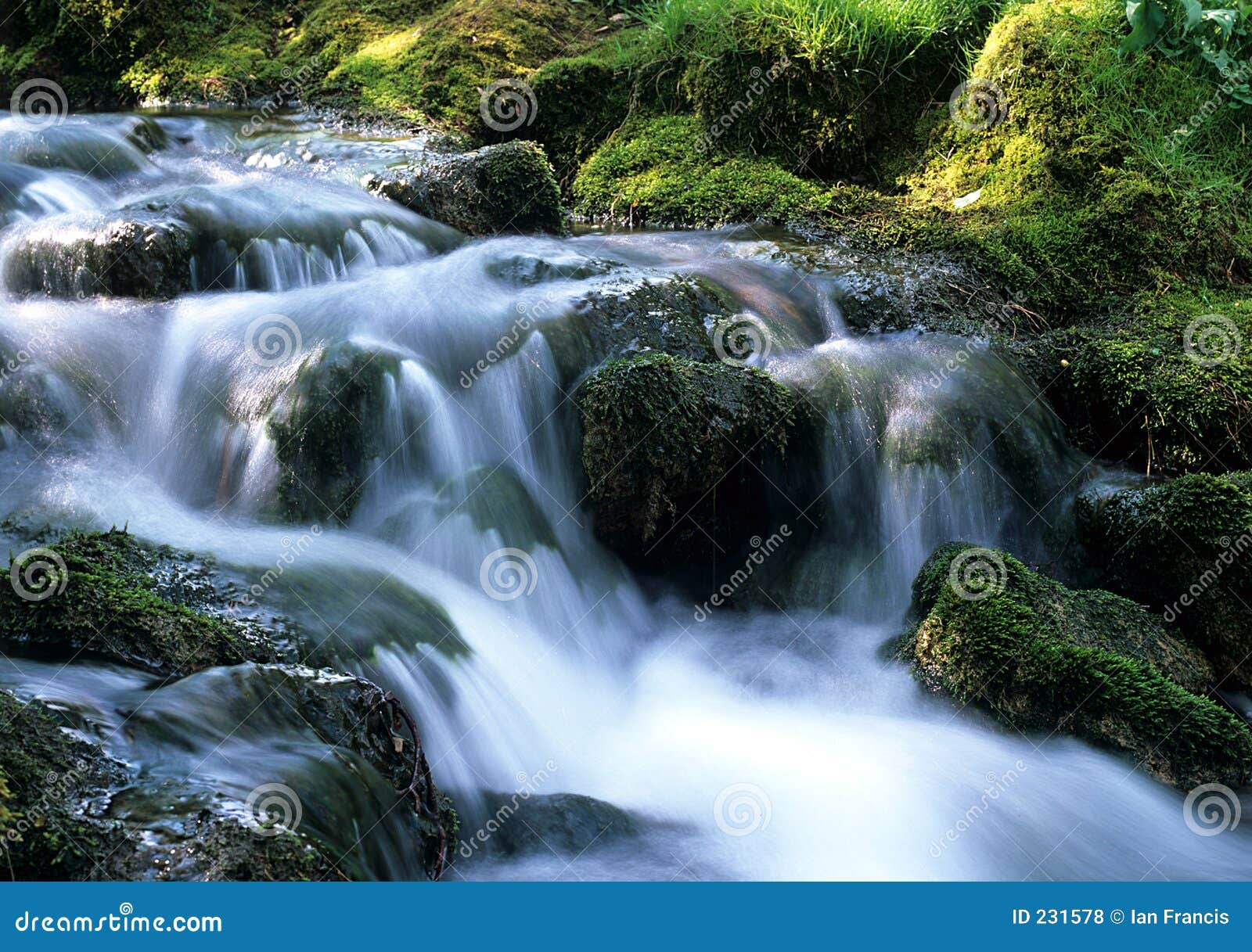 Water Dat Over Rotsen Stroomt. Stock Foto - Image of rots, rook: 231578