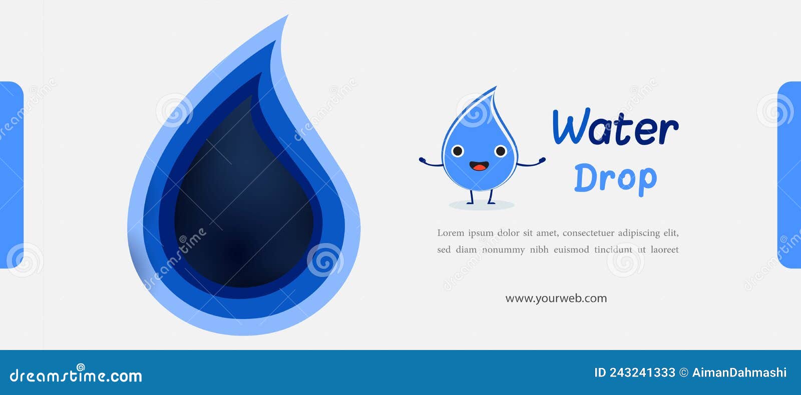Water Day Cover Mockup Illustration Stock Vector - Illustration of ...