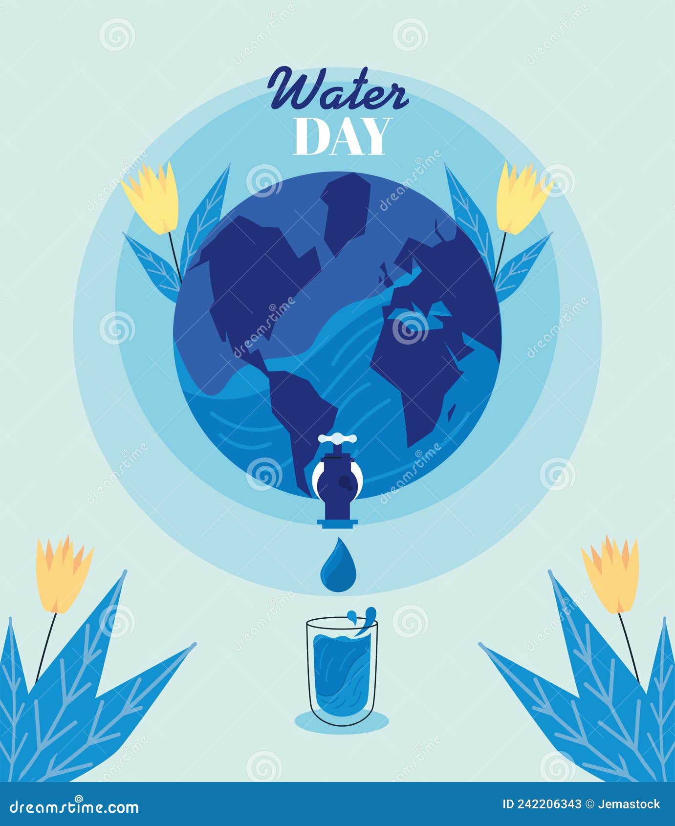 Water day campaign stock vector. Illustration of campaign - 242206343