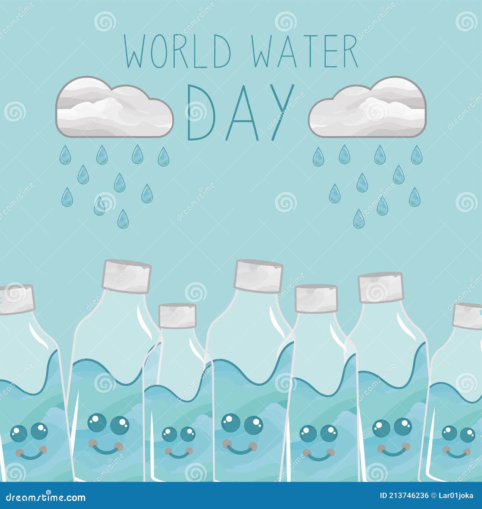 Water day poster stock vector. Illustration of earth - 213746236