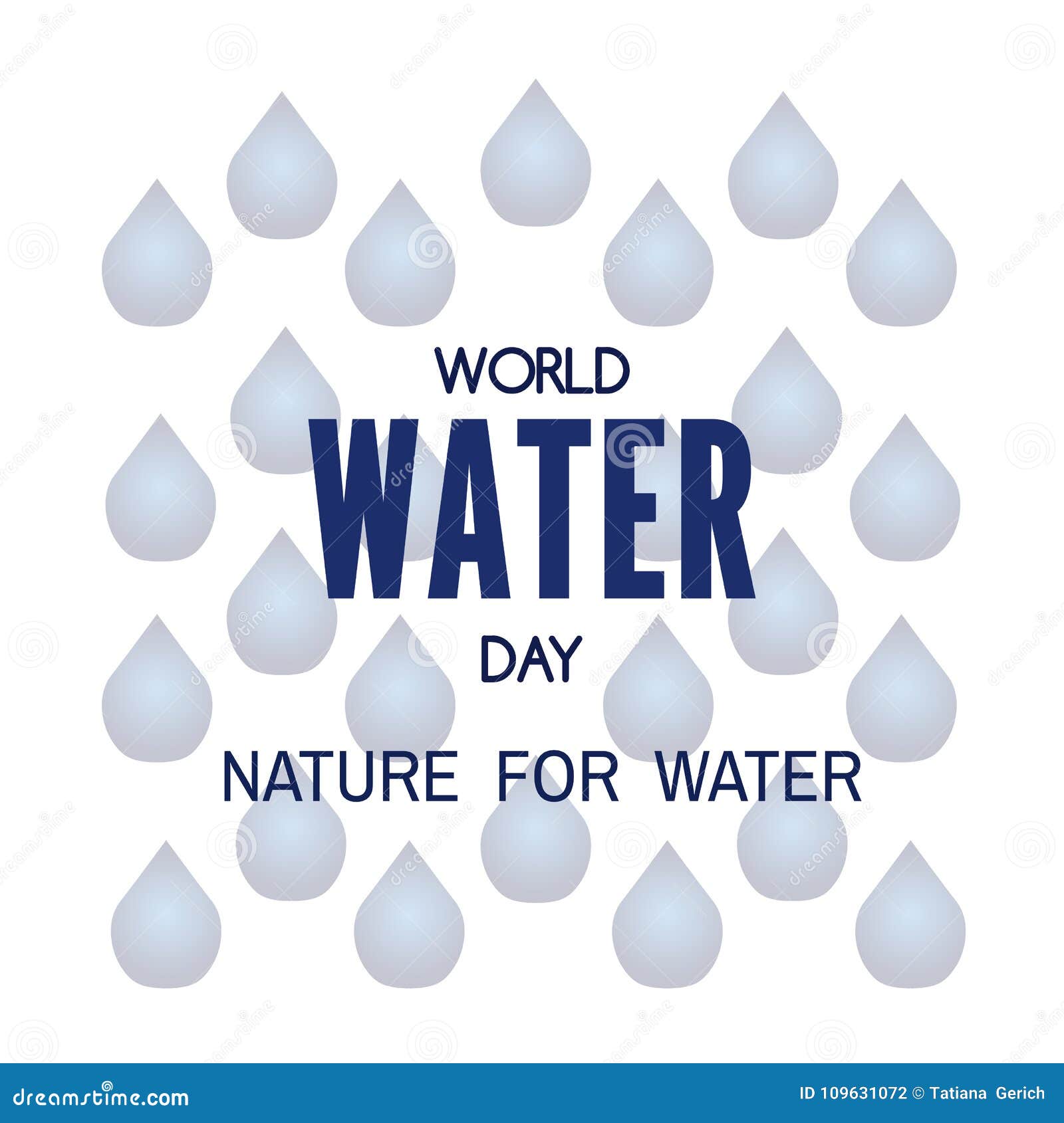Water day poster stock illustration. Illustration of save - 109631072