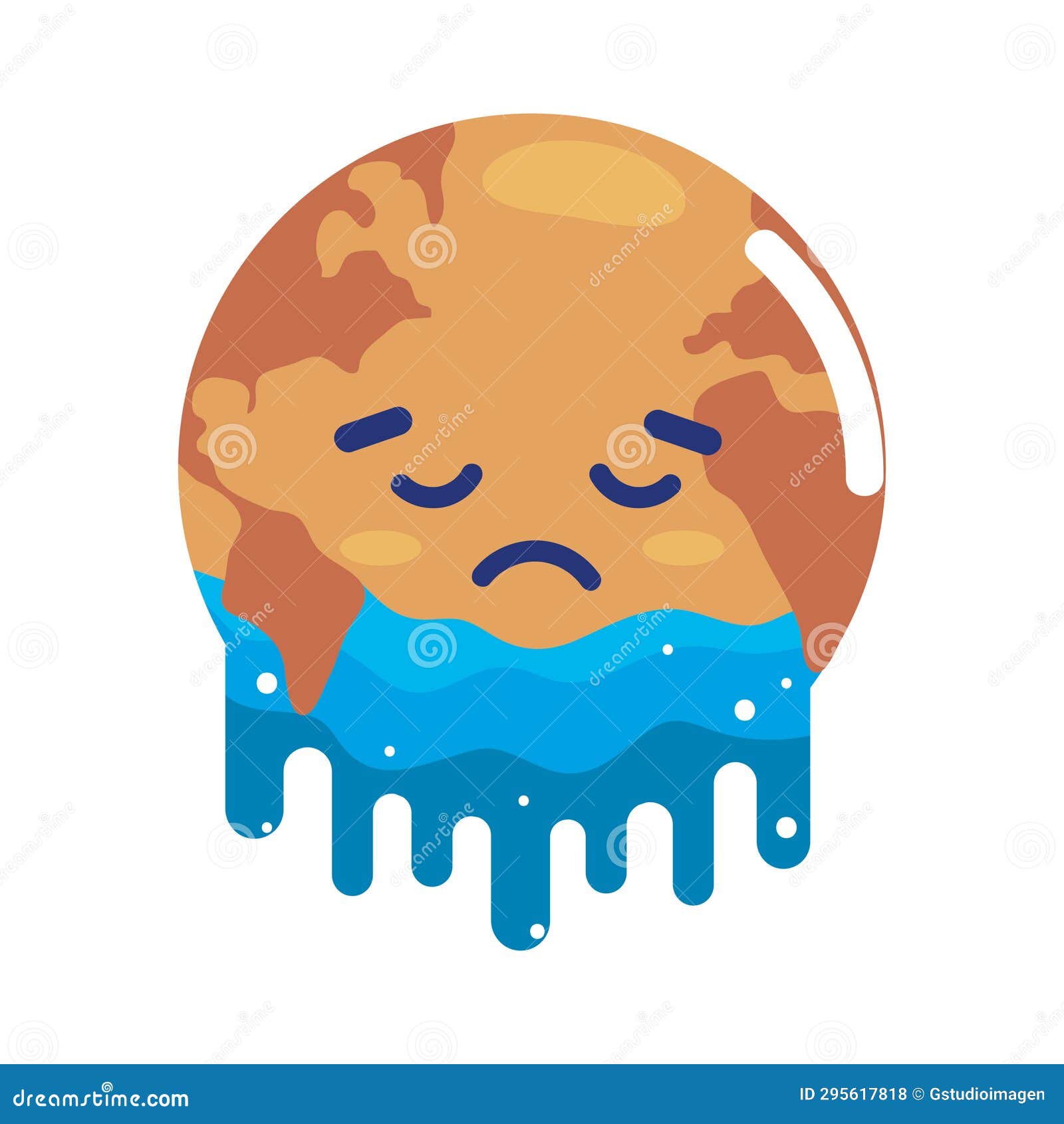 Water day sad planet stock vector. Illustration of climate - 295617818