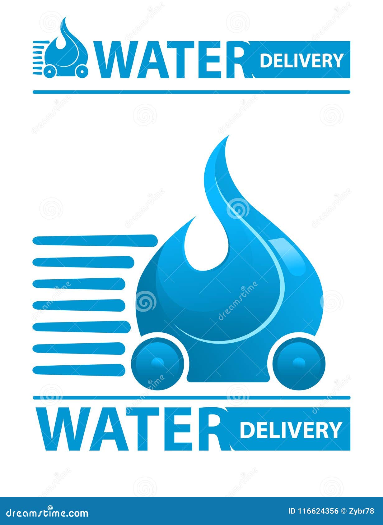 Water delivery icon stock vector. Illustration of drink - 116624356